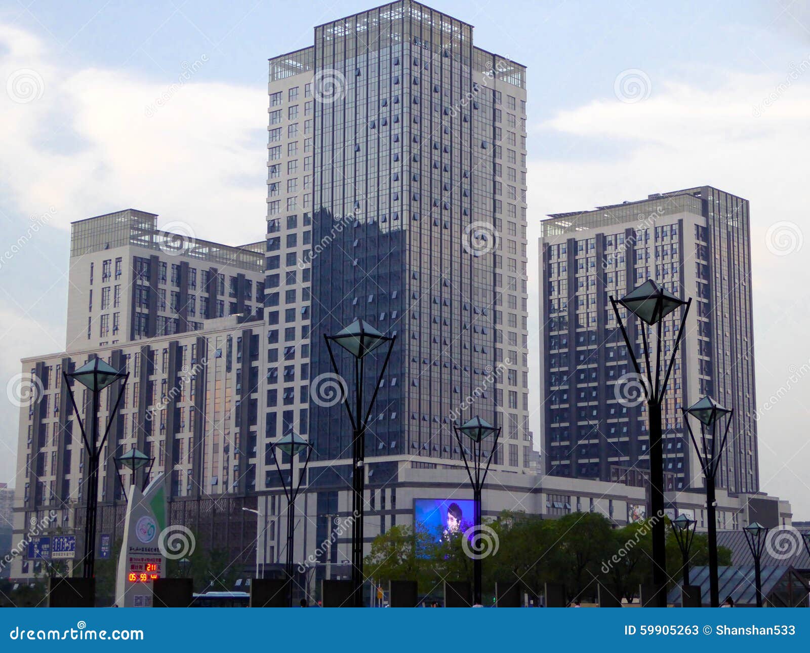 Tall modern buildings editorial stock photo. Image of exterior - 59905263