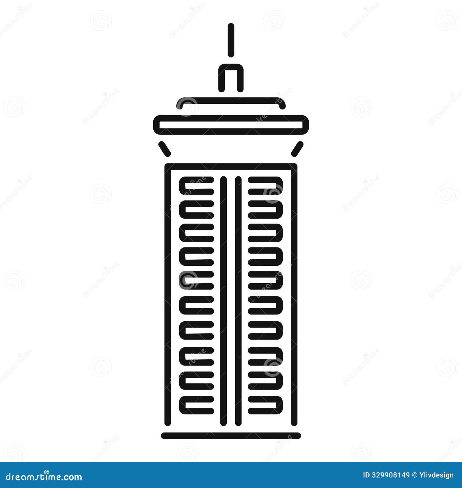 Tall and Modern City Tower with a Unique Architectural Design Stock ...