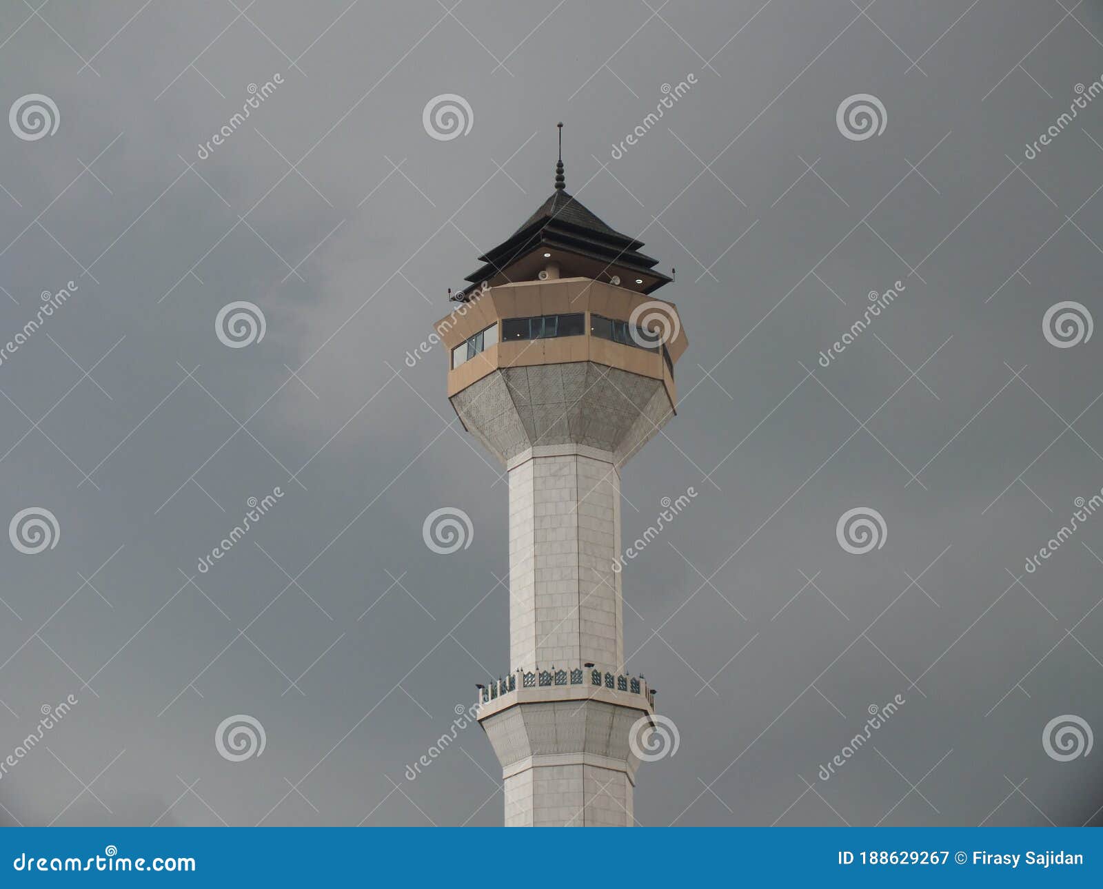 Tall Mosque Tower stock image. Image of tower, tall - 188629267