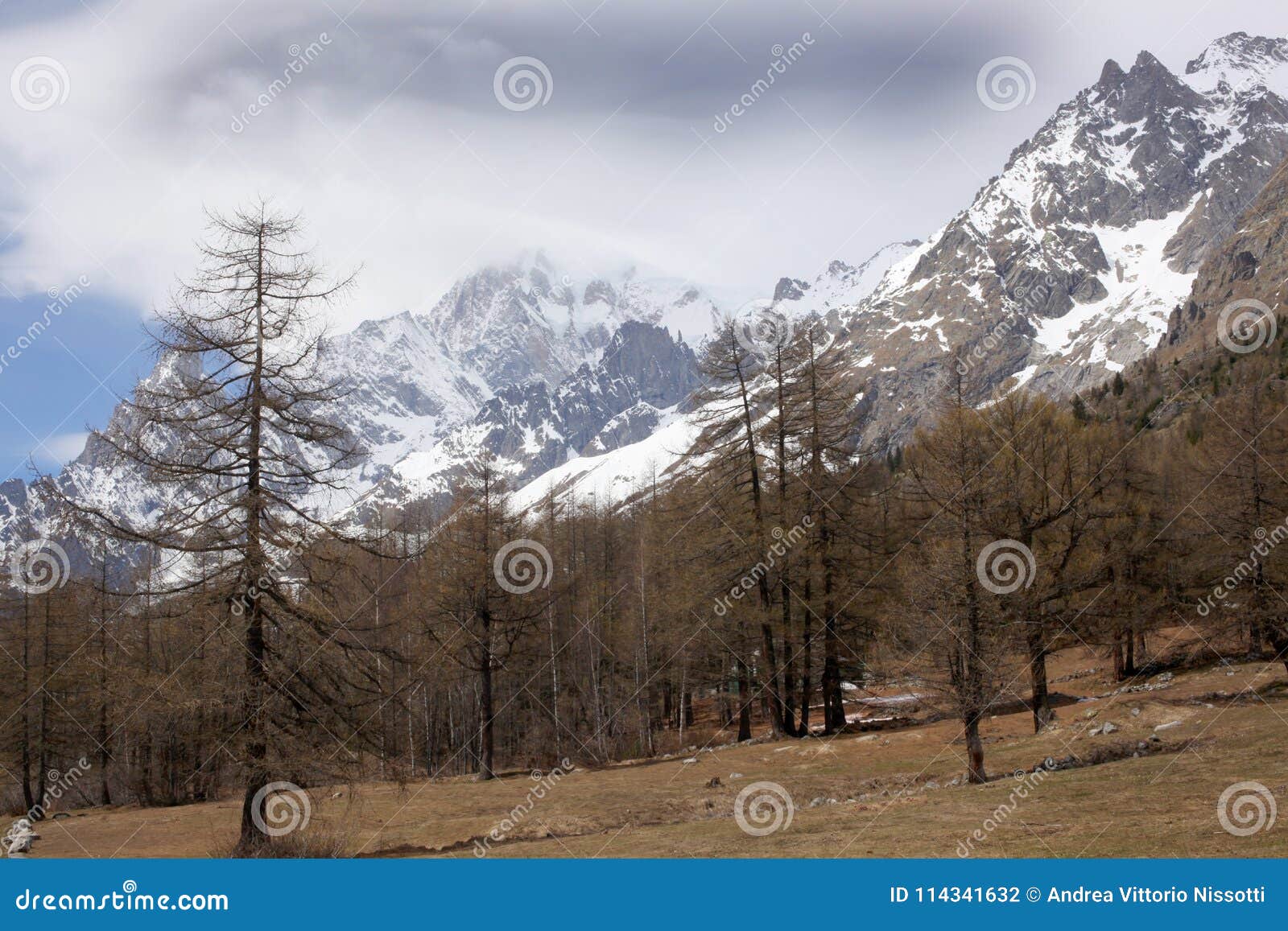 Tall Mountains on Italian Alps Stock Photo - Image of travelling ...