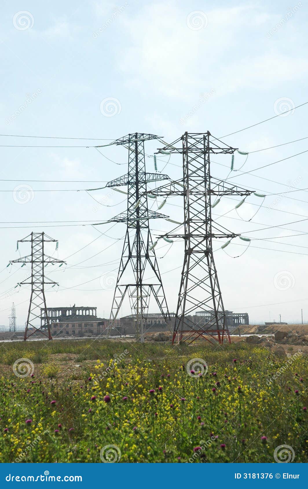Tall Power Lines during Day Stock Photo - Image of structure, built ...