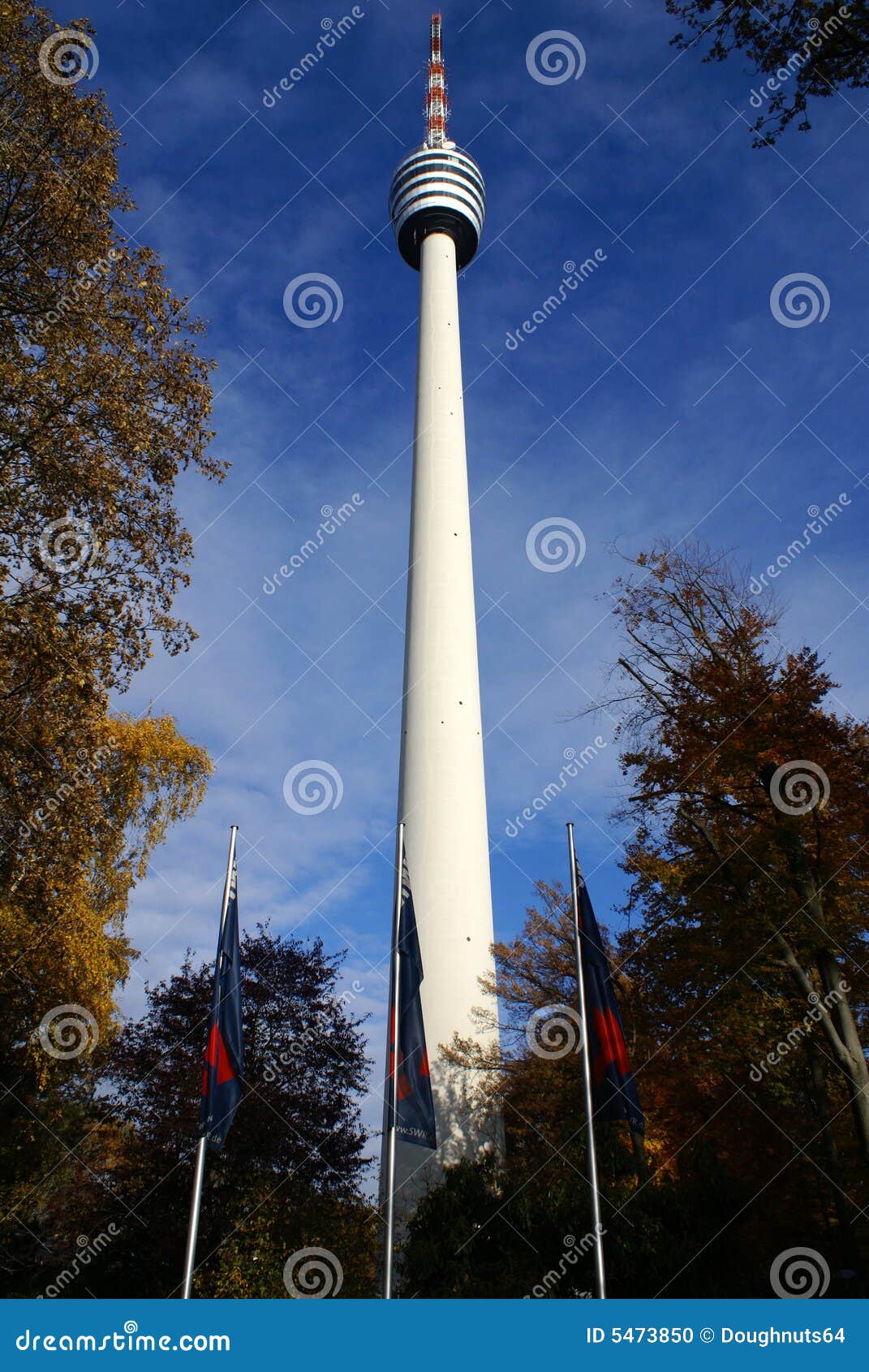 Tall Radio Tower Shown Against a Blue Sky Stock Photo - Image of ...
