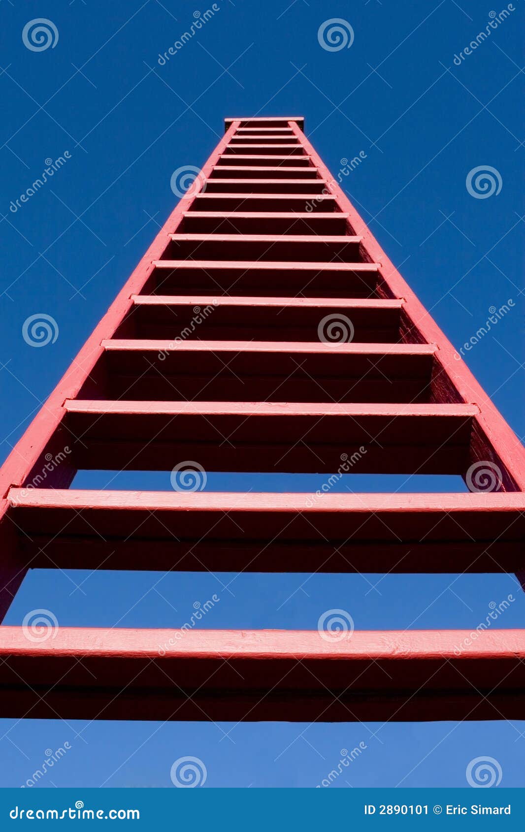 Tall Red Ladder stock image. Image of steps, diminishing - 2890101