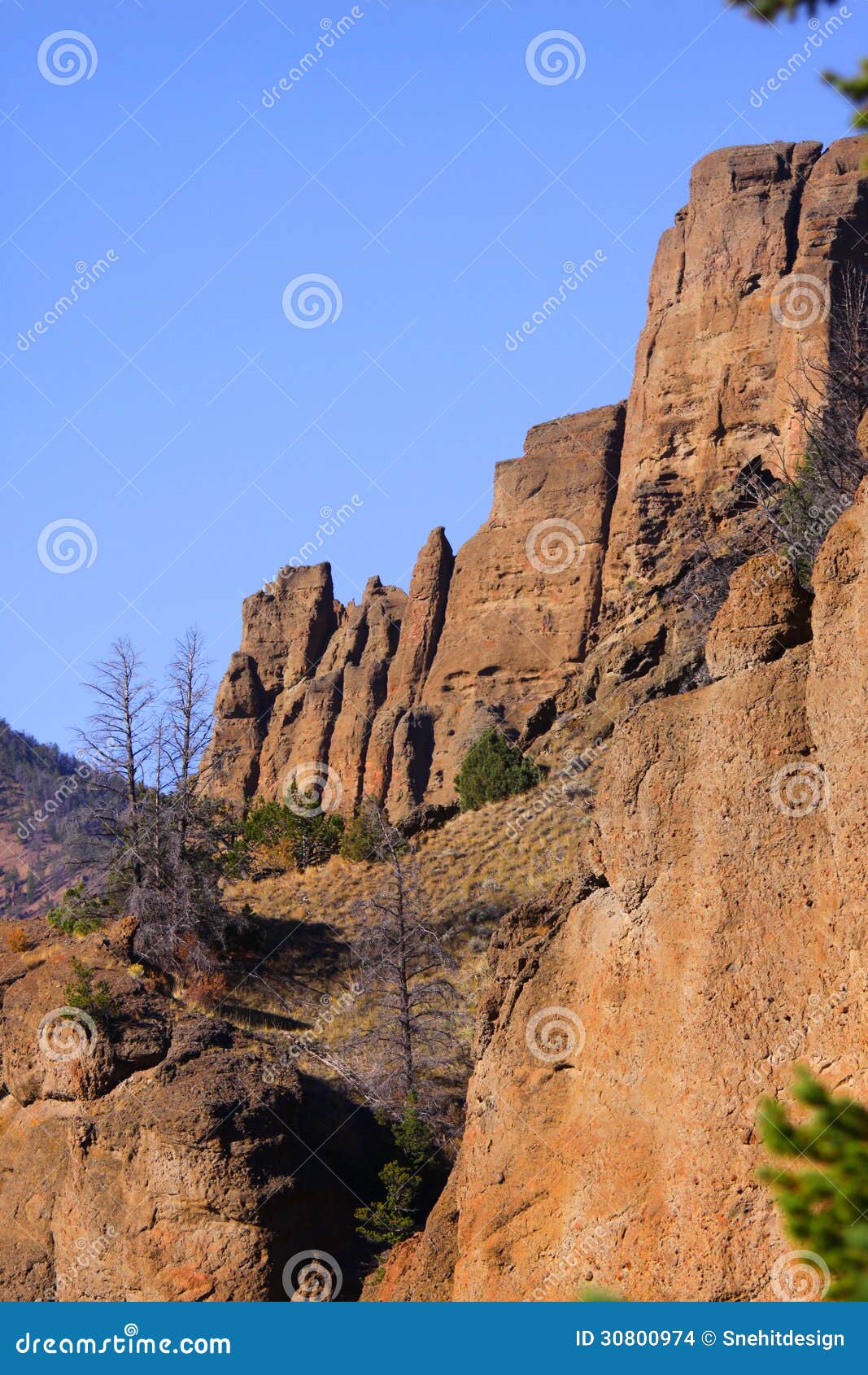 Tall rock formations stock photo. Image of rock, cody - 30800974