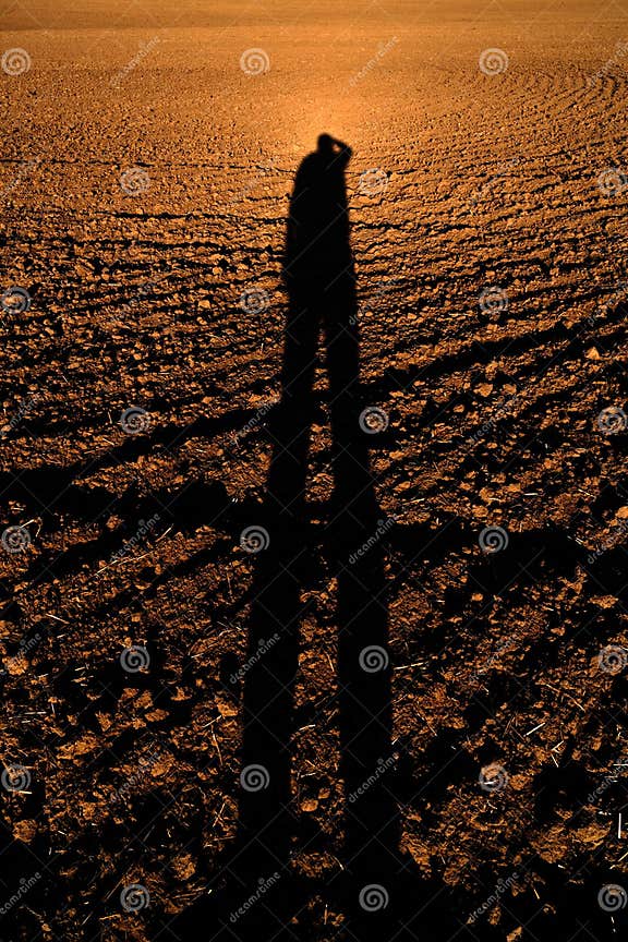Tall Shadow Selfie on a Ground Background Stock Photo - Image of dusk ...