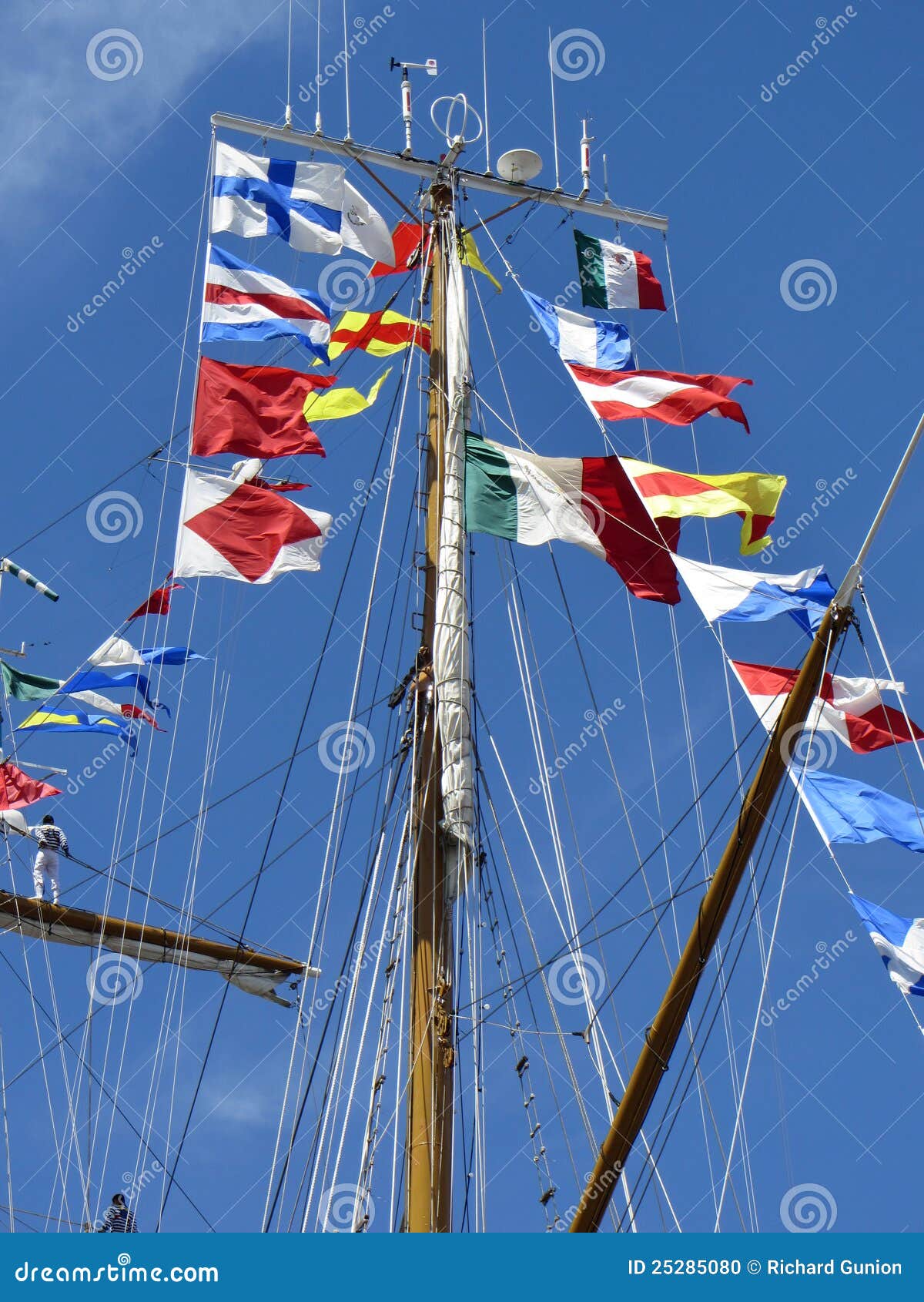 Tall Ship Flags stock photo. Image of rigging, tall, technology - 25285080