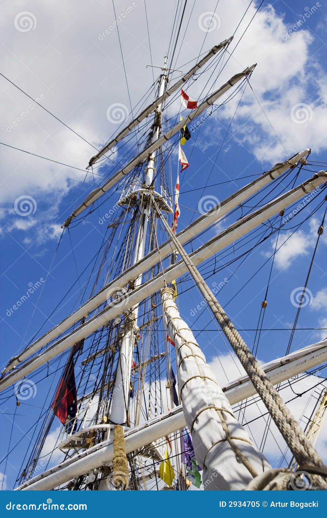 Tall Ship Mast stock image. Image of sails, lowered, ship - 2934705