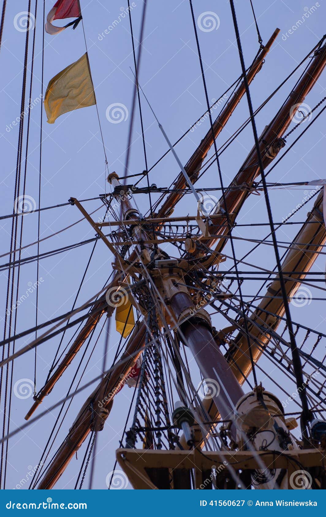 Tall ship mast stock image. Image of maritime, yacht - 41560627
