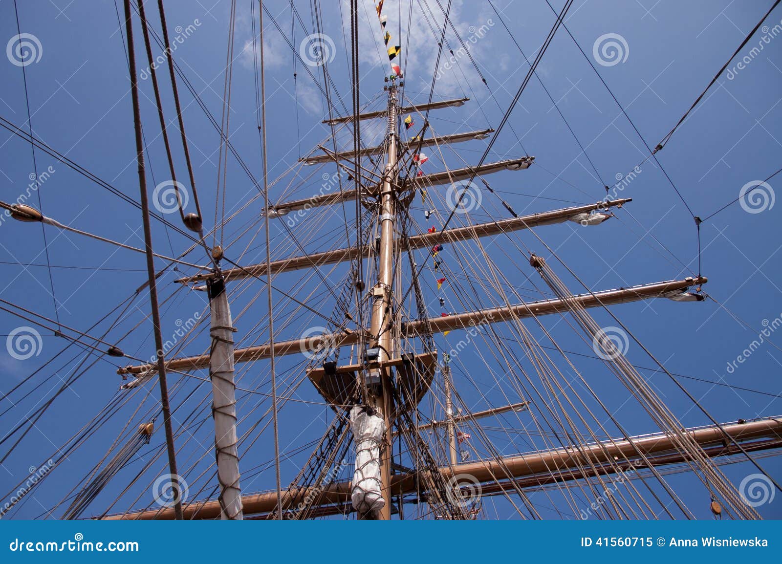 Tall ship masts stock image. Image of ladder, masts, sailor - 41560715