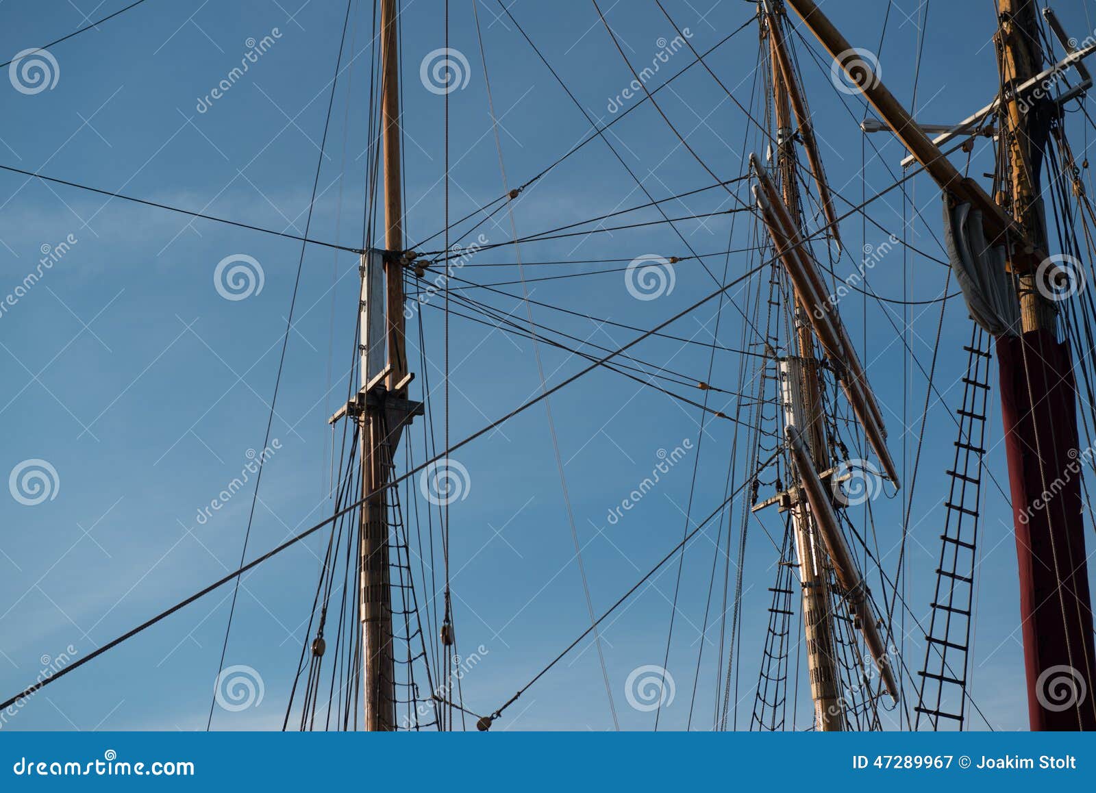 Tall ship masts stock image. Image of wood, ship, blue - 47289967