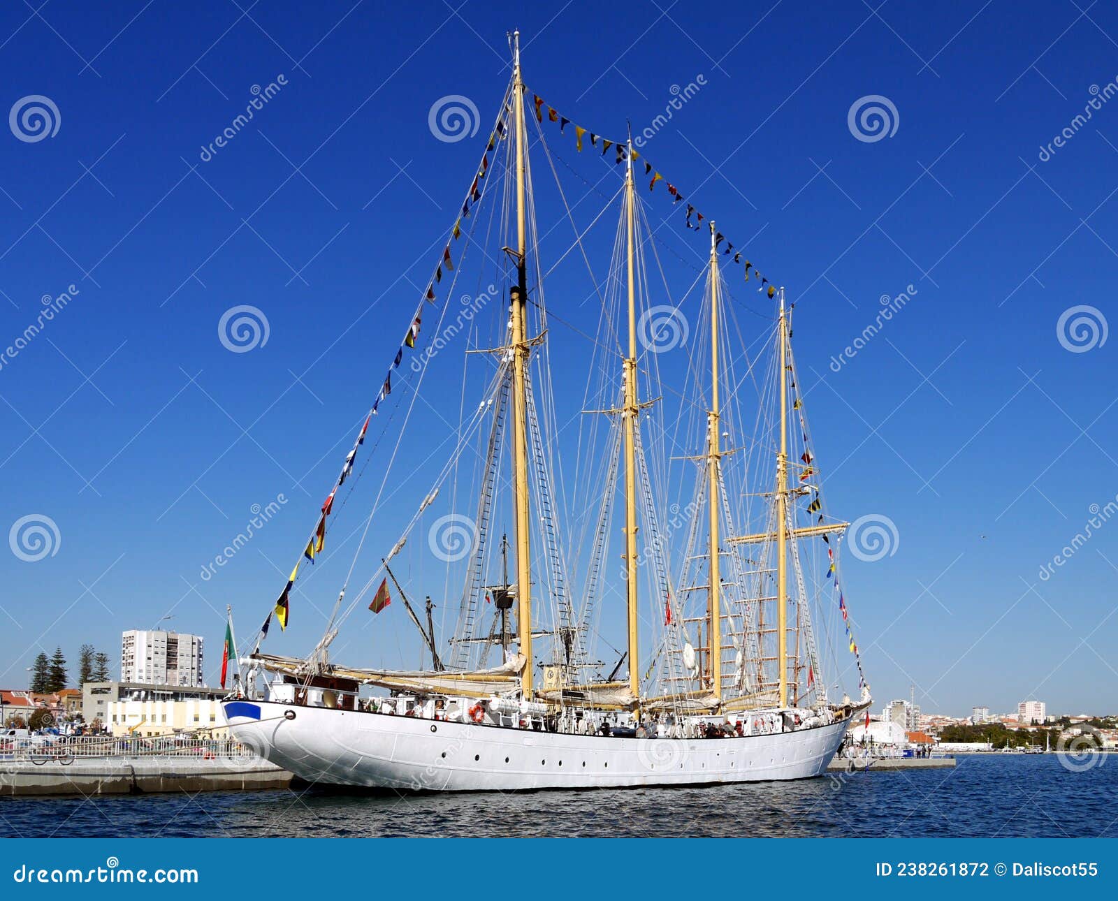 Tall Ship at Quayside Berth Stock Photo - Image of river, ocean: 238261872