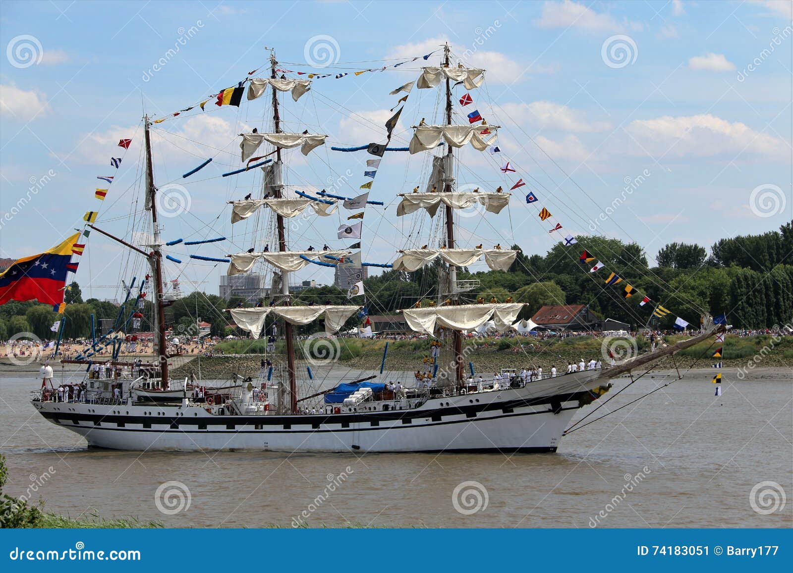 2016 Tall Ship Race, Antwerp Belgium. Editorial Photo - Image of ...