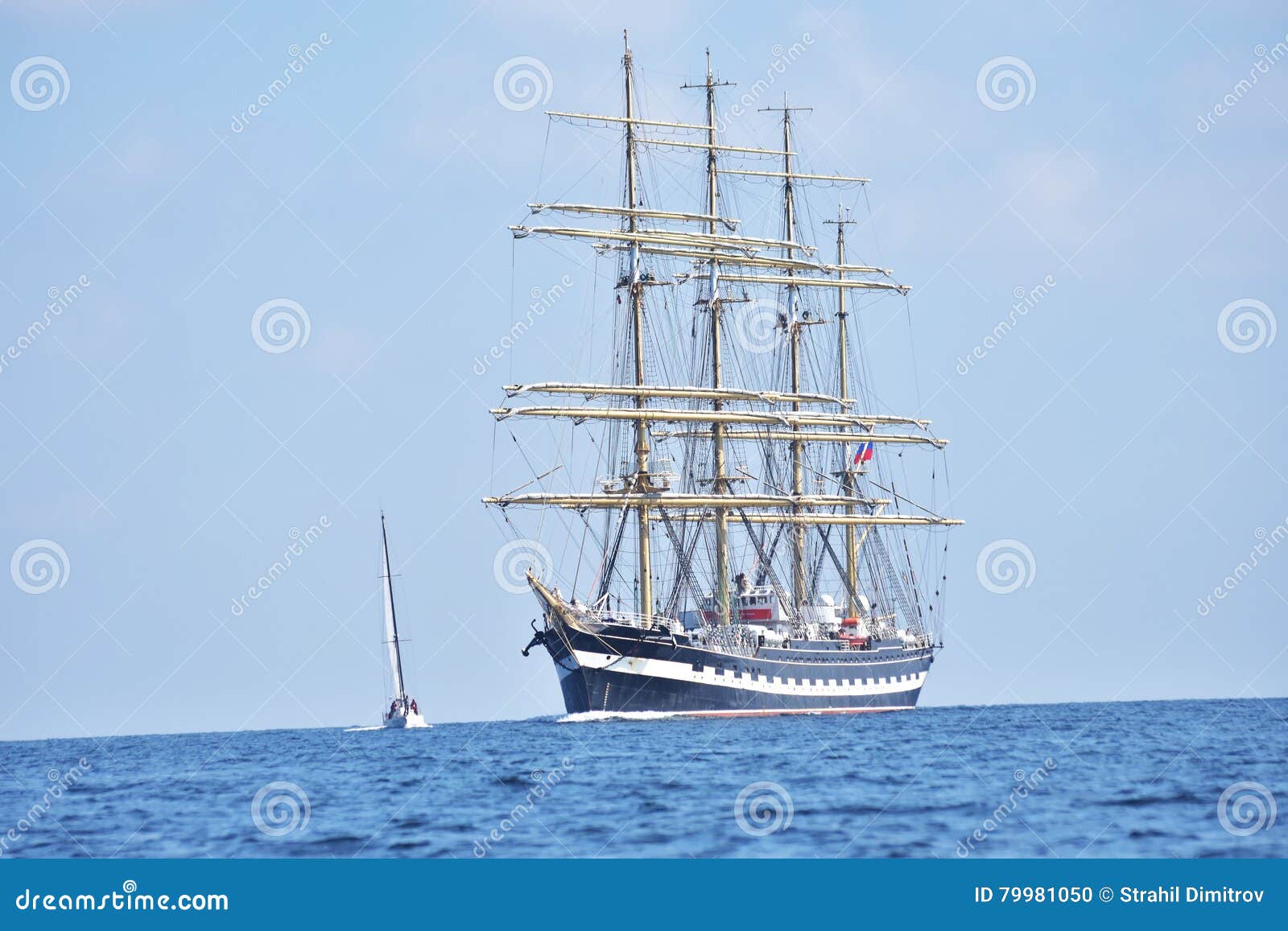 Tall Ship Regatta in a Open Sea. 1 Stock Photo - Image of mast, open ...