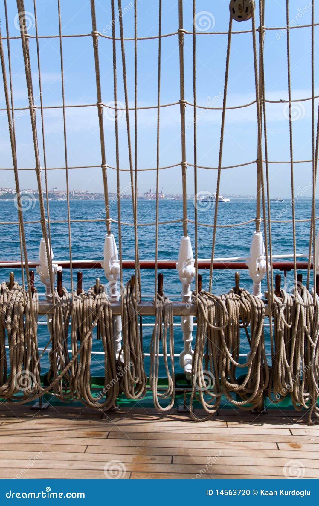 Tall ship rigging stock photo. Image of rigging, ship - 14563720