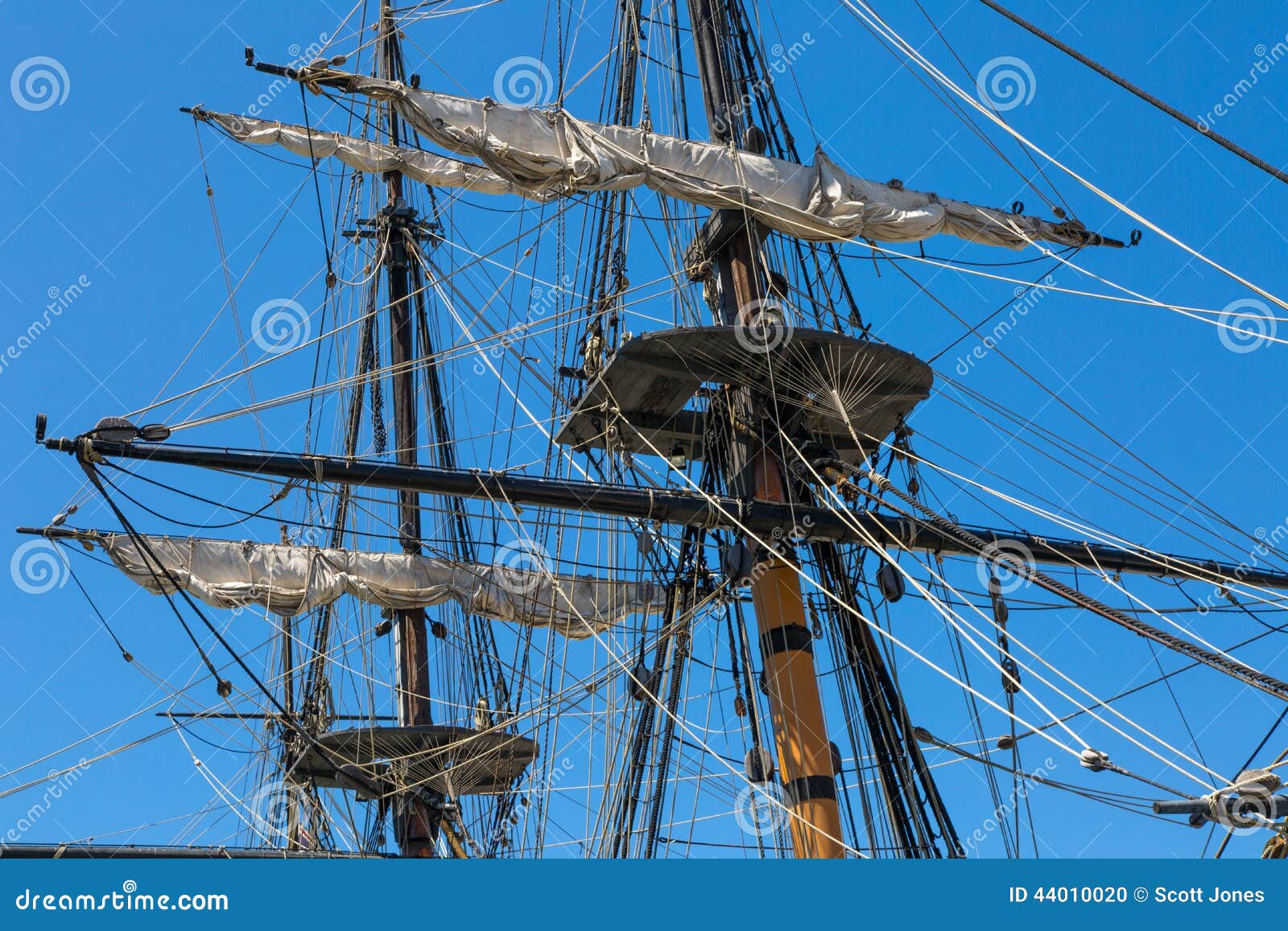 Tall Ship Rigging stock photo. Image of tall, spar, mast - 44010020