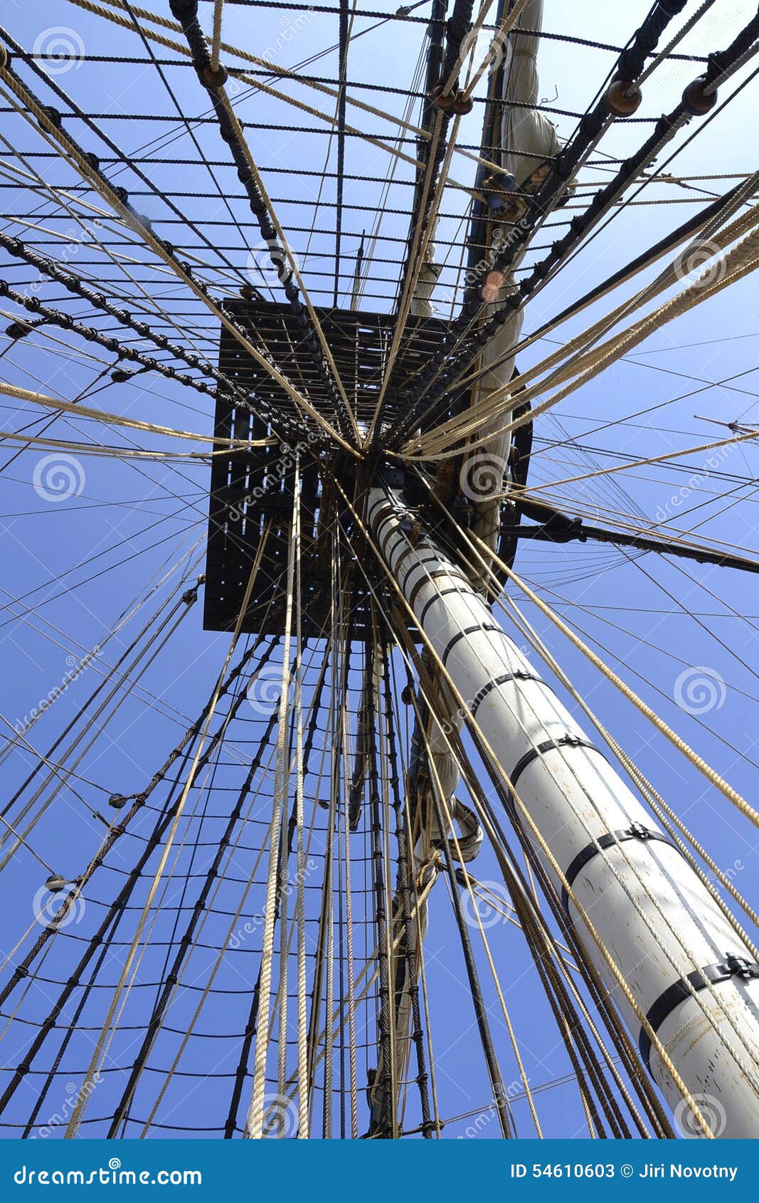 Tall ship rigging stock image. Image of wooden, sail - 54610603