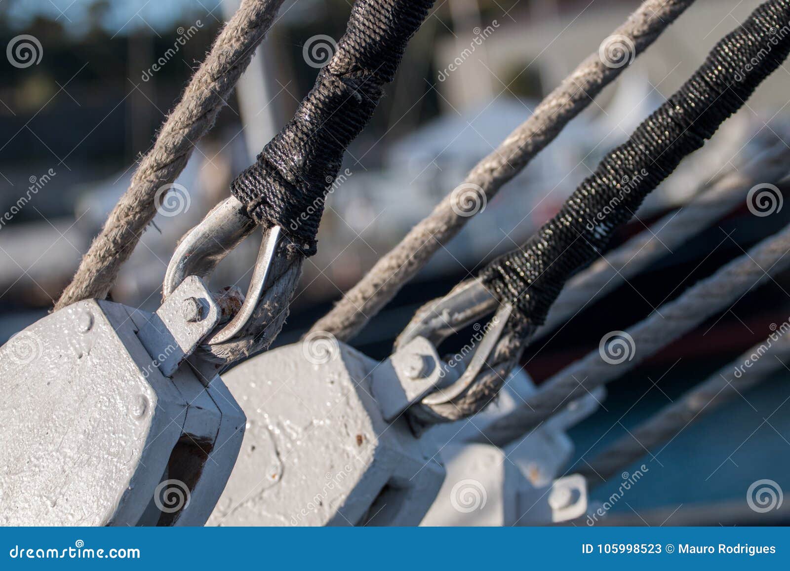 Tall Ship rope detail stock image. Image of white, steel - 105998523
