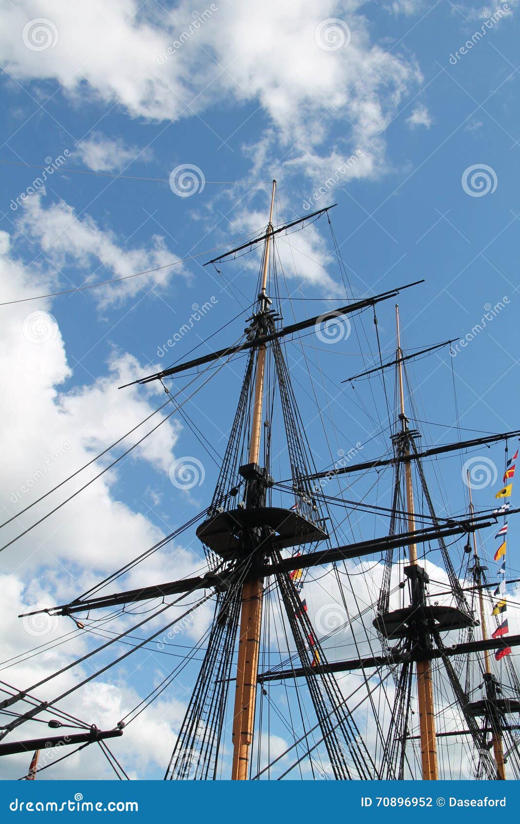 Tall Ship Sailing Boat. stock photo. Image of tall, travel - 70896952
