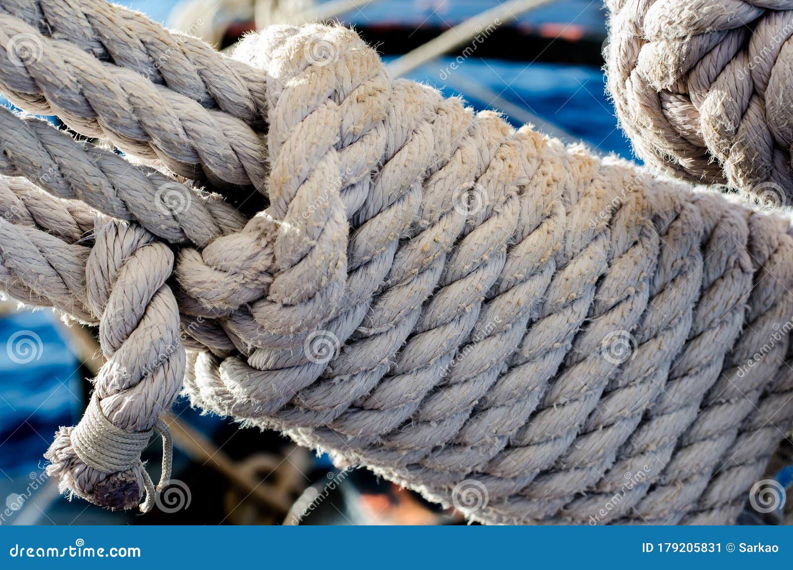 Tall Ship Sailing Rope Detail Stock Image - Image of sail, adventure ...