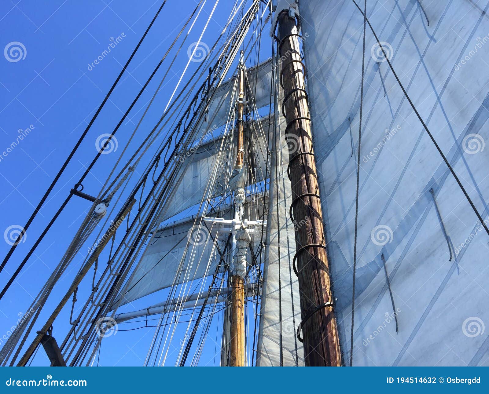 Tall Ship Sails and Rigging Stock Photo - Image of rigging, ship: 194514632