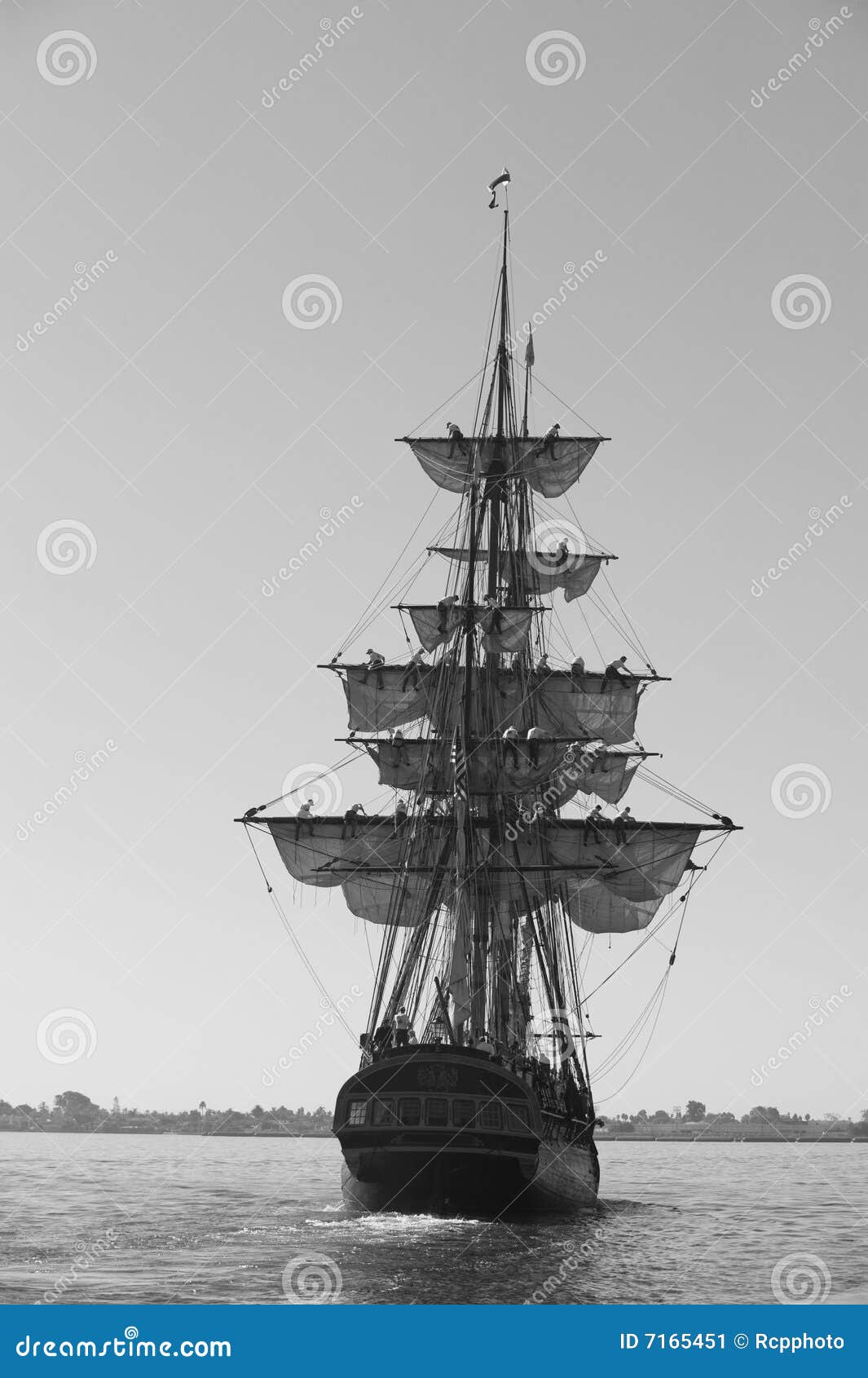 Tall Ship under Sail stock image. Image of yachting, sailboat - 7165451