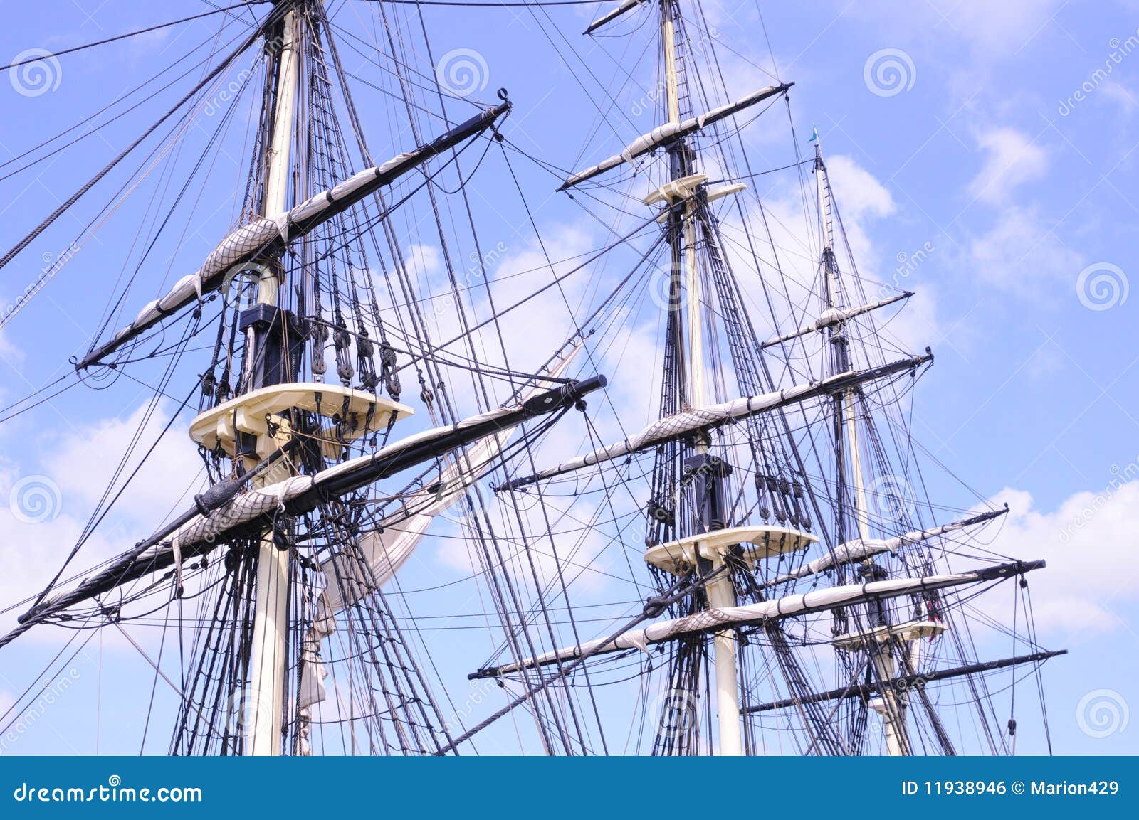 Tall Ships Mast and Rigging Stock Photo - Image of three, anchor: 11938946