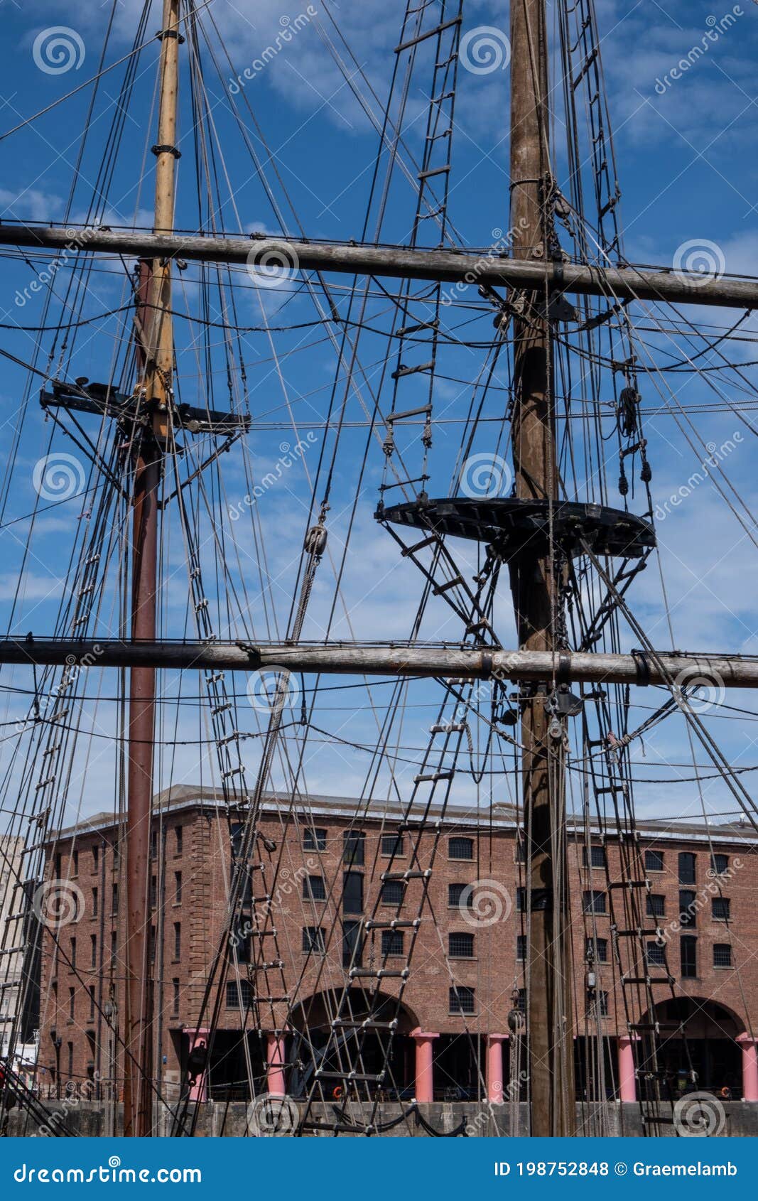 Tall Ships Masts and Rigging Albert Dock Liverpool July 2020 Editorial ...