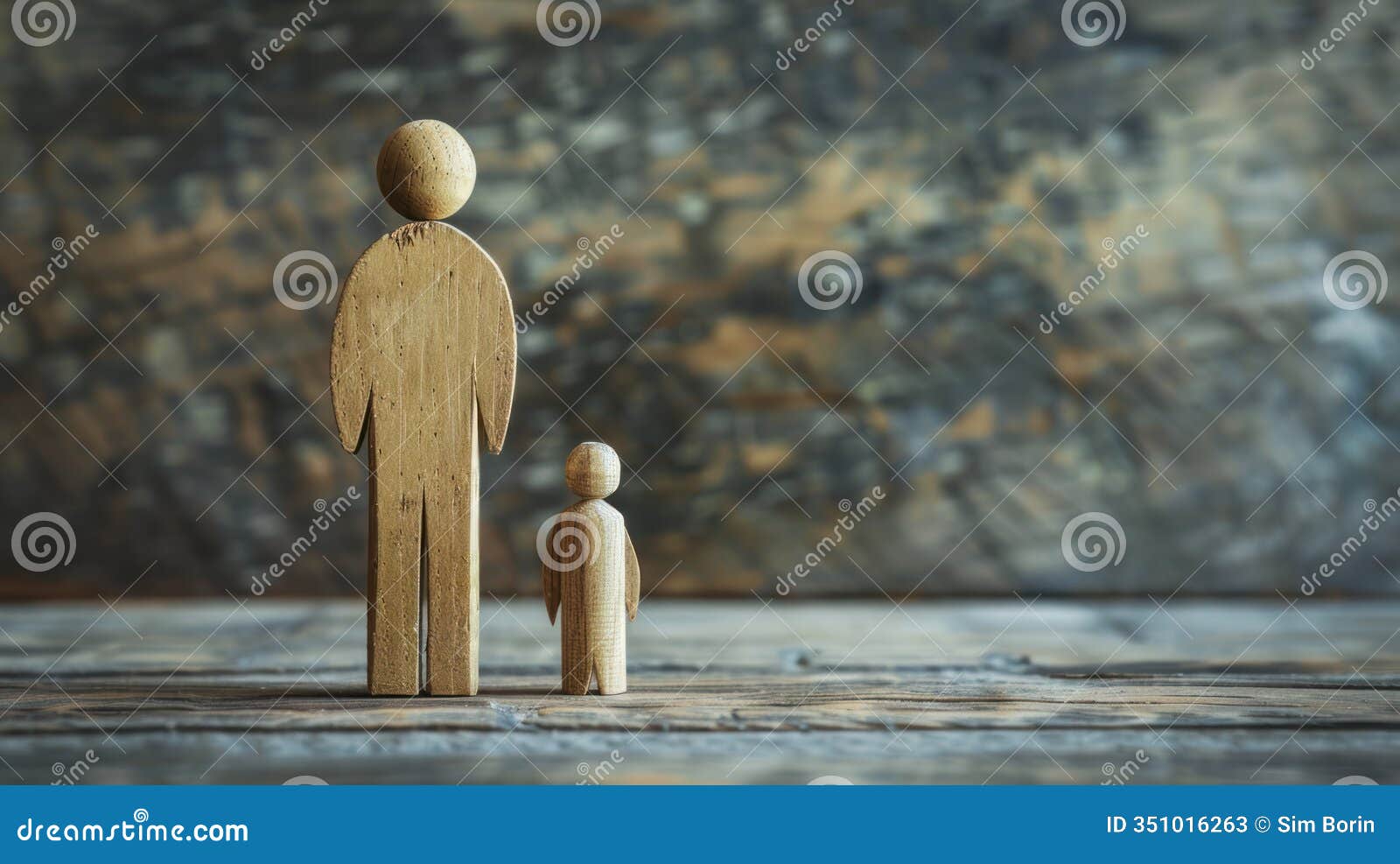 A Tall and a Short Figure Standing Side by Side, Symbolizing Stock ...