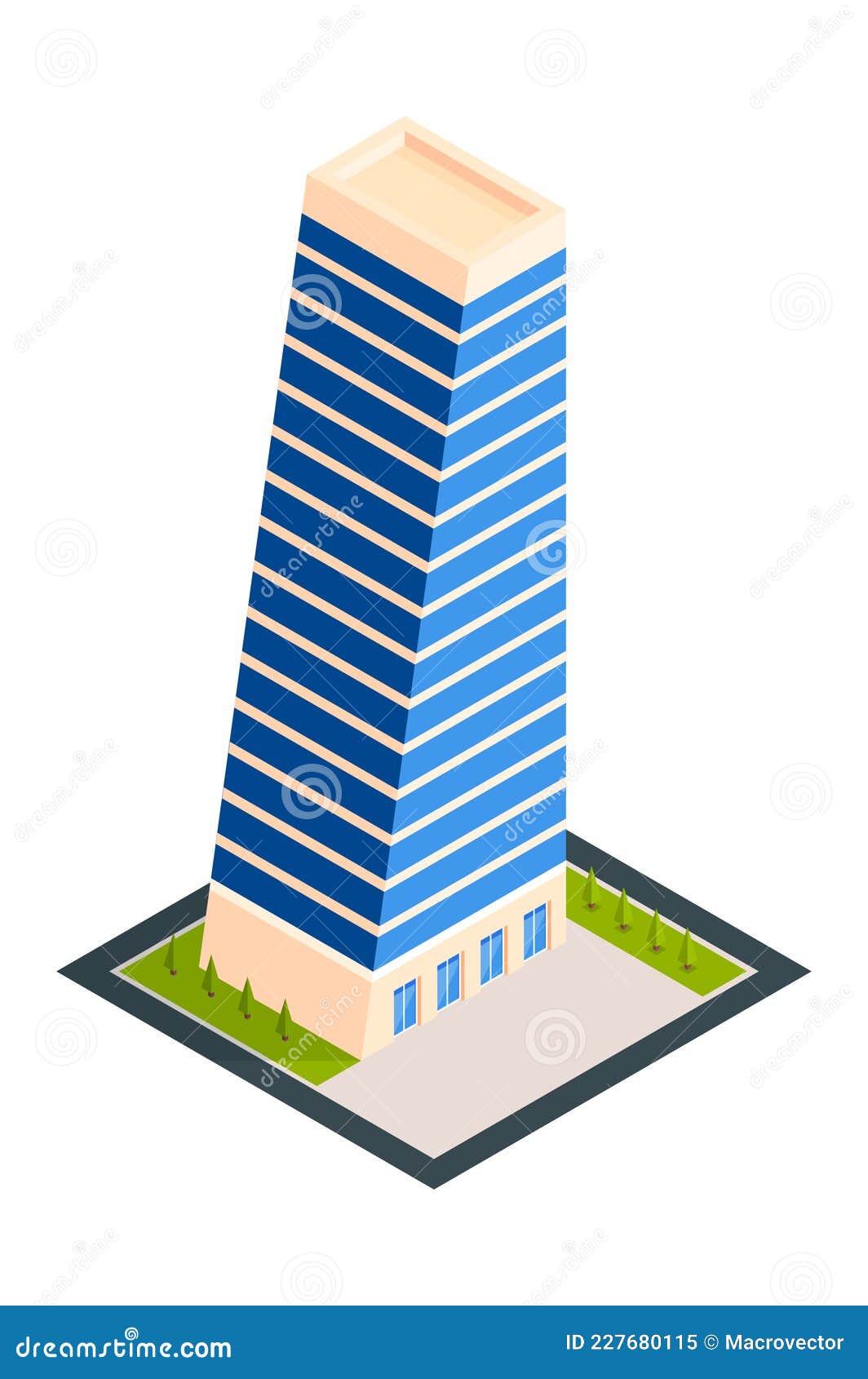 Tall Skyscraper City Composition Stock Vector - Illustration of outdoor ...