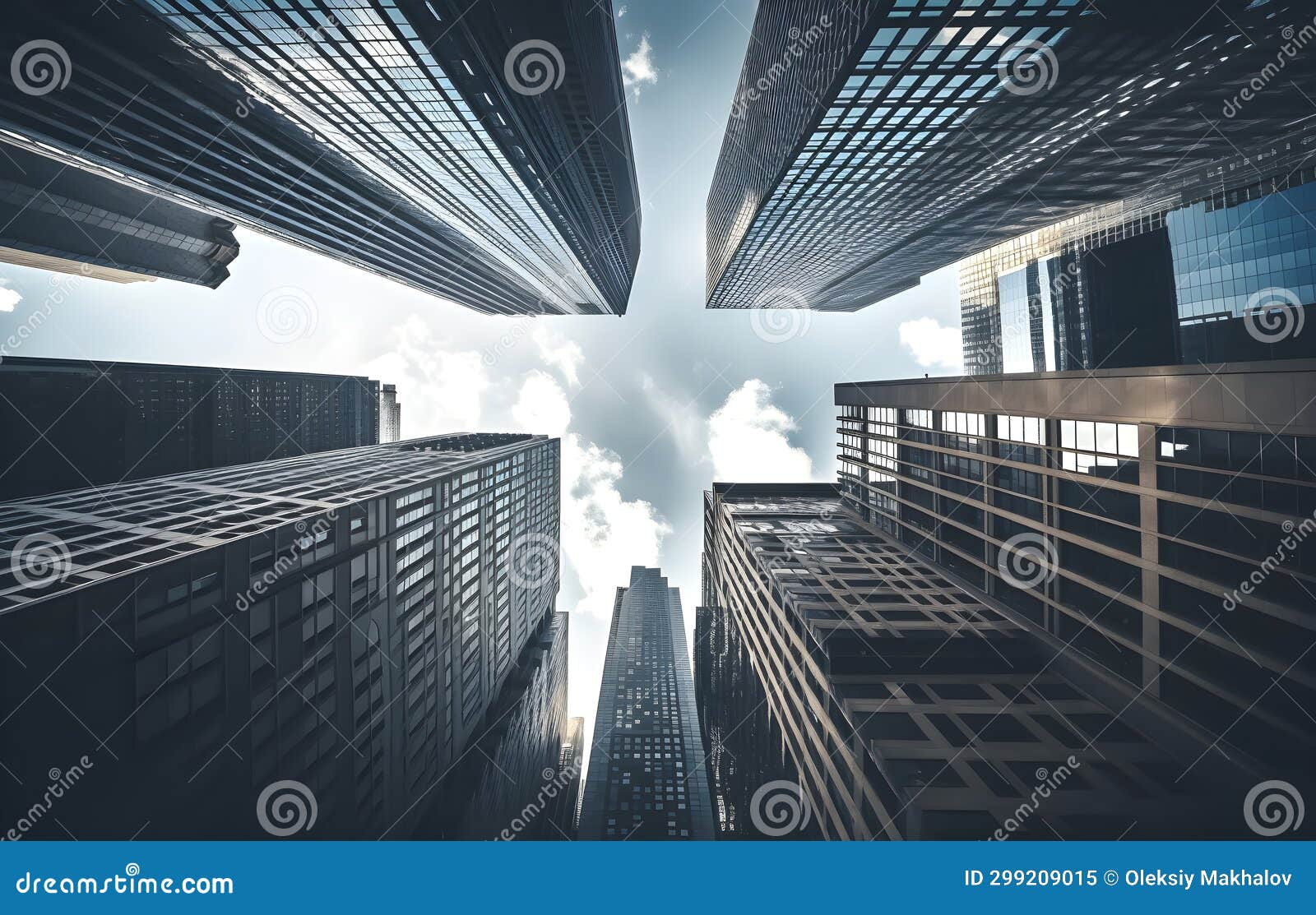 Tall Skyscrapers Shot Perspective Stock Image - Image of architecture ...