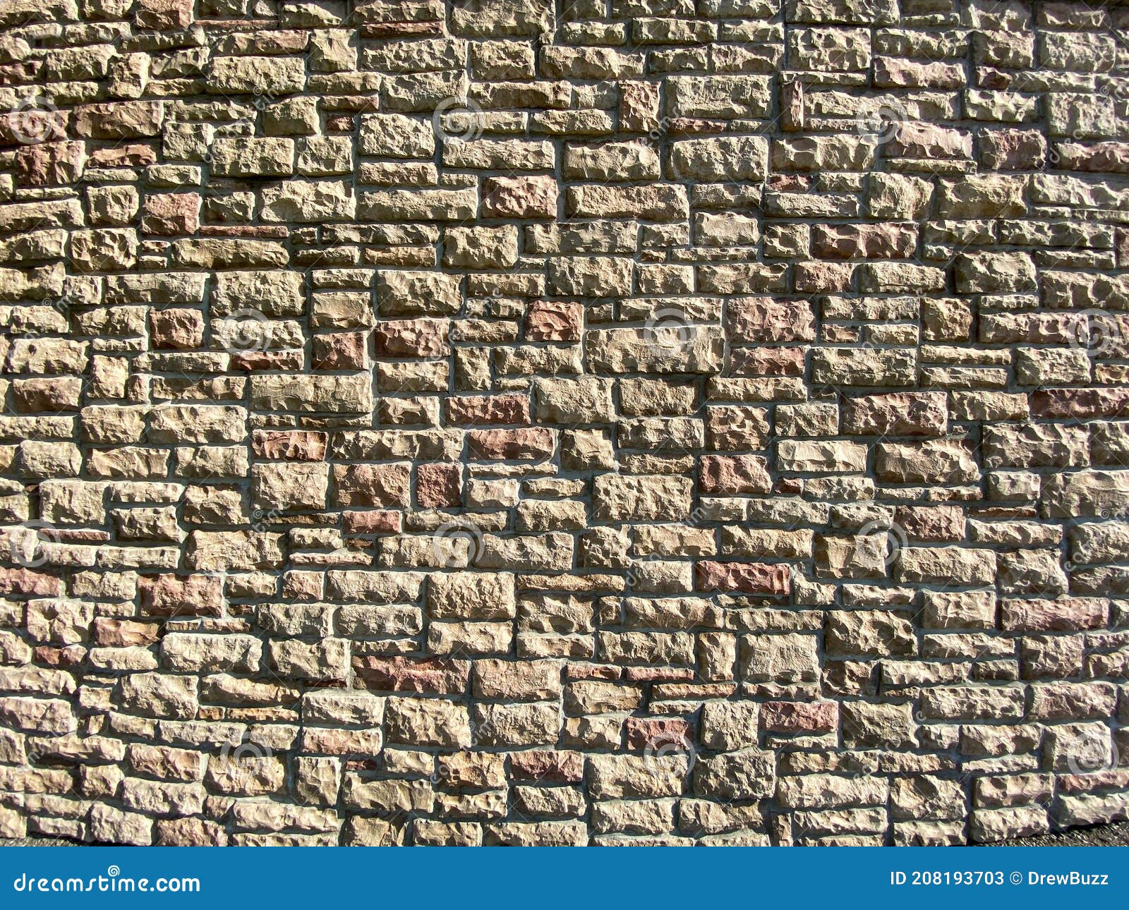 Tall Solid Ancient Stone Block Fort Fortress Castle Wall Stock Image ...