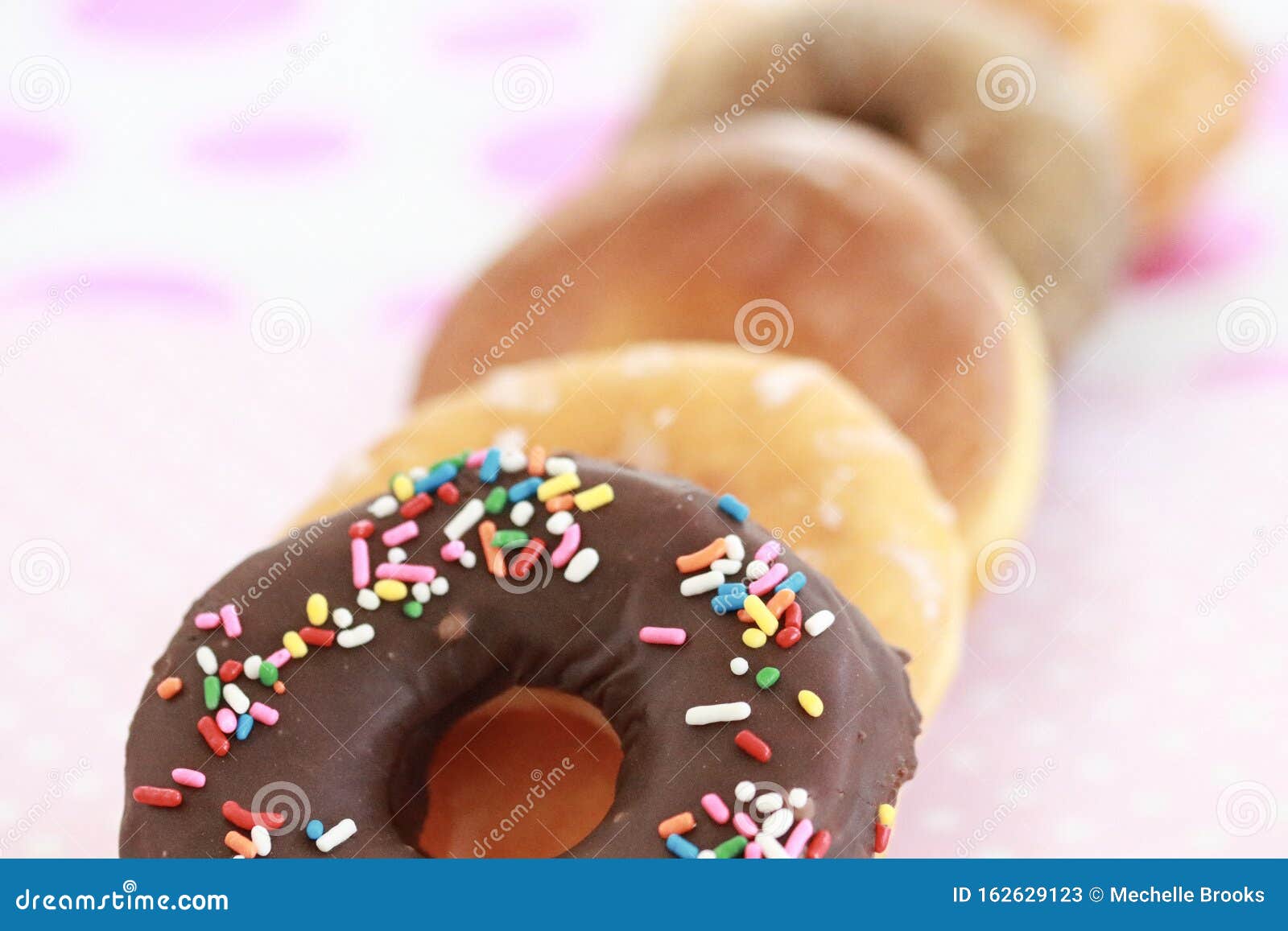 Stacked donuts stock image. Image of calories, pile - 162629123