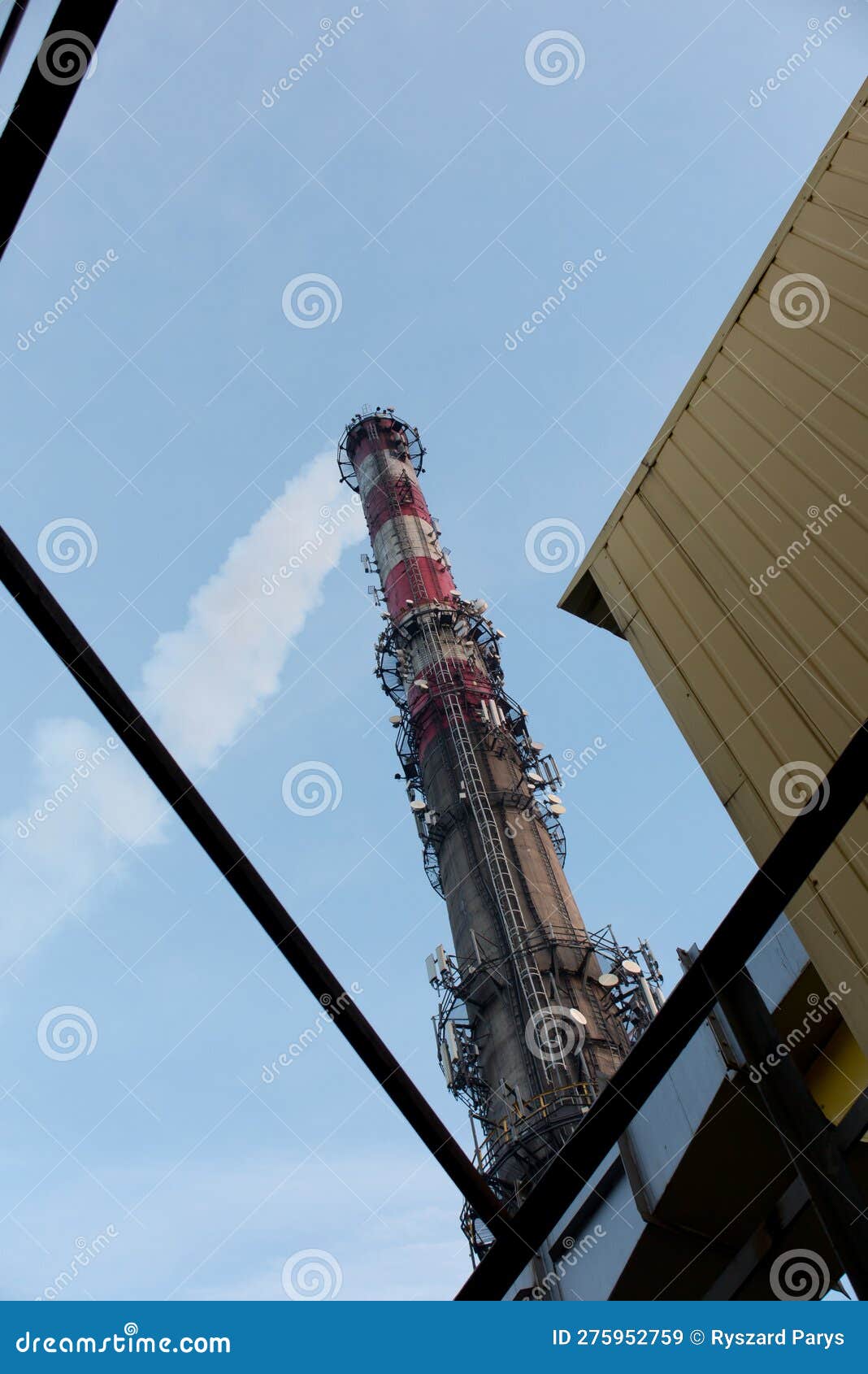 Tall Stack of Concrete with Built Additional Antennas Stock Image ...