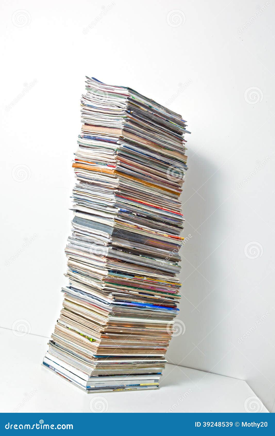 Tall Stack of Magazine stock image. Image of piles, towering - 39248539