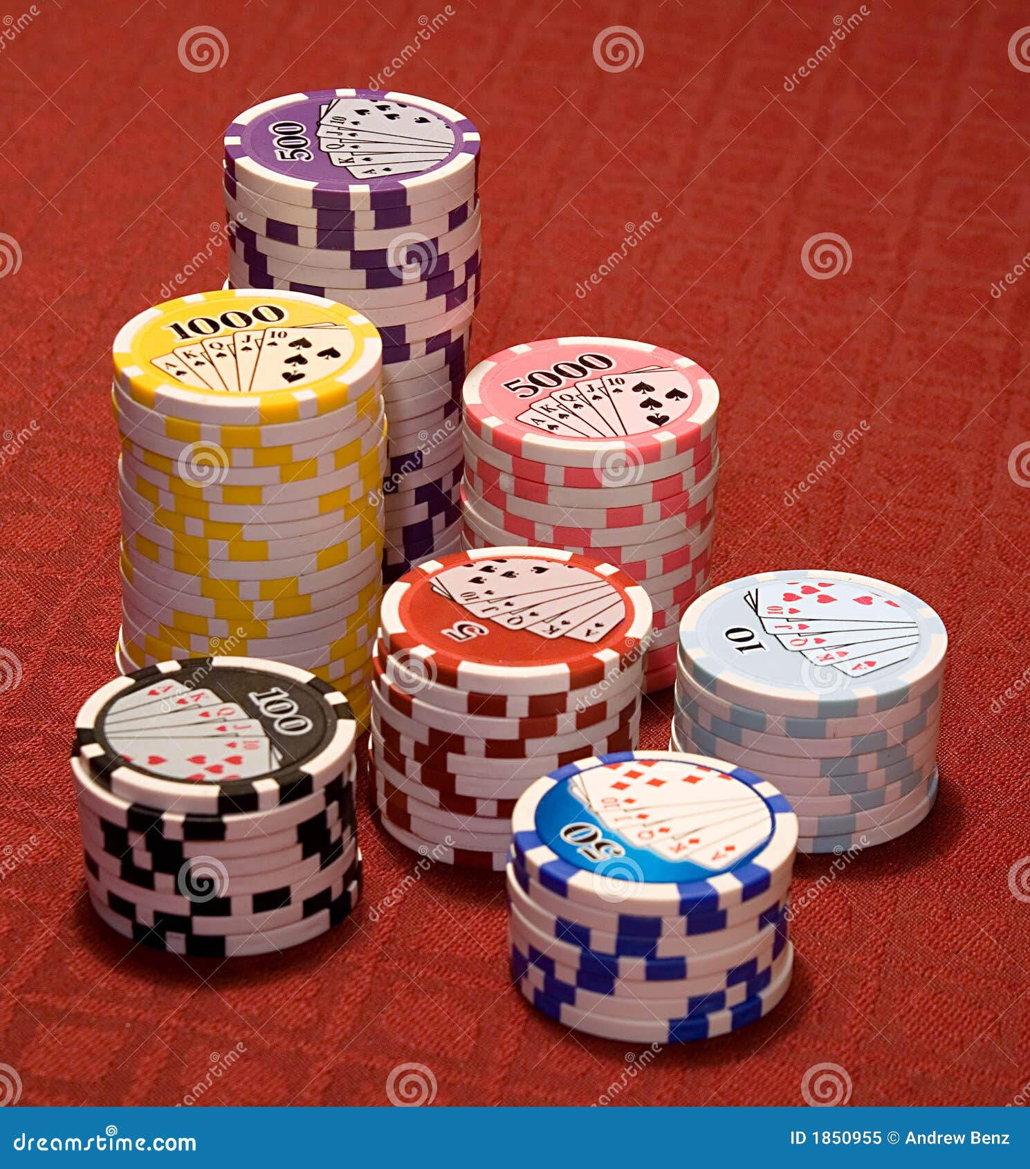 Tall stacks of chips stock image. Image of poker, blue - 1850955