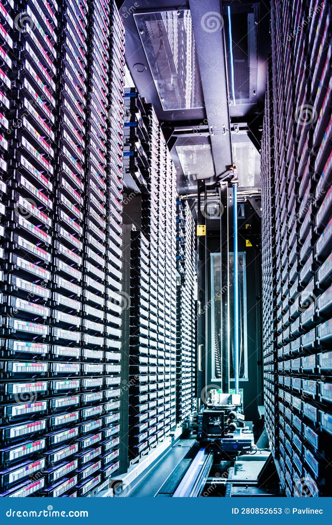 Tall stacks of hard drives stock image. Image of business - 280852653