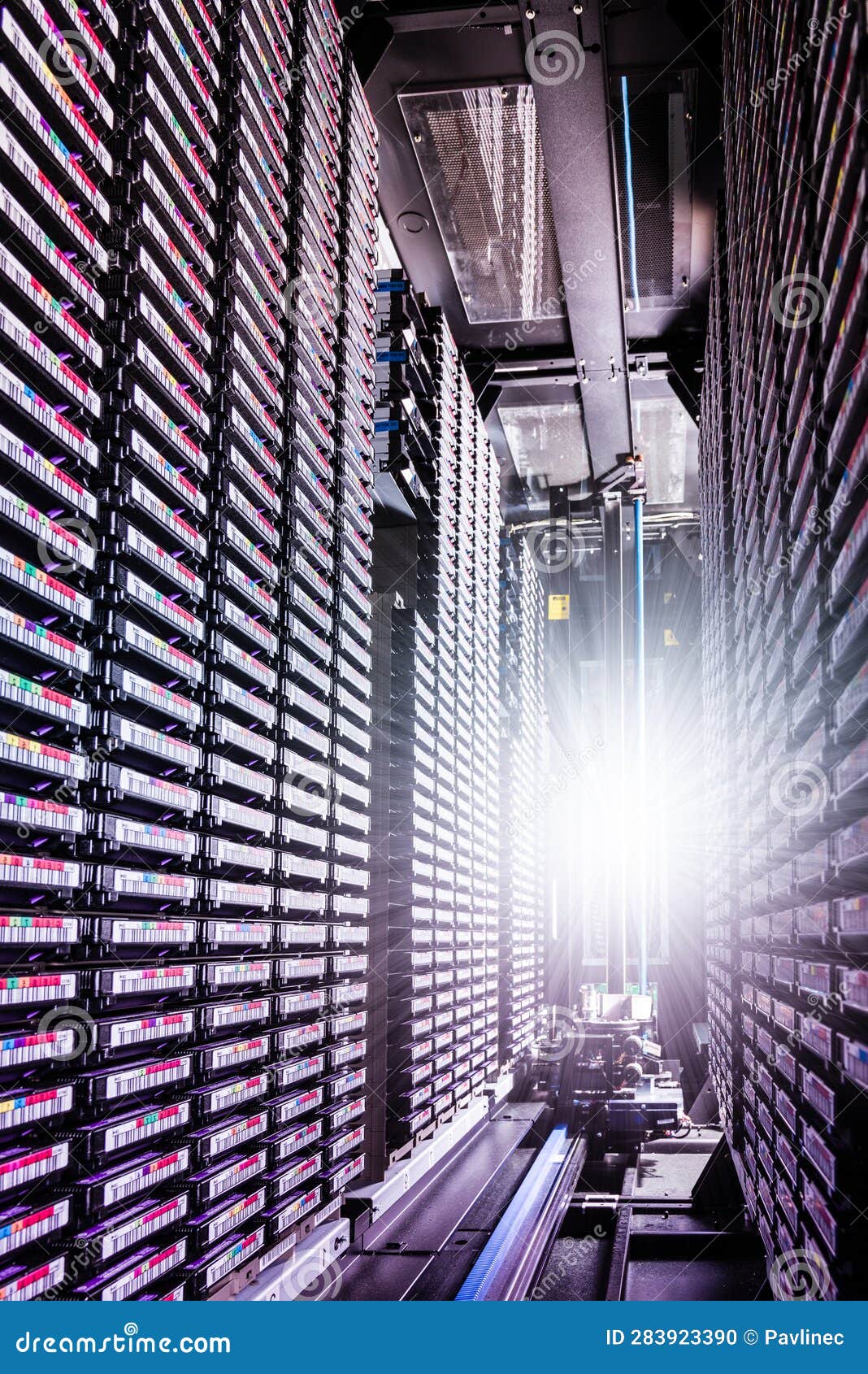 Tall stacks of hard drives stock photo. Image of bright - 283923390