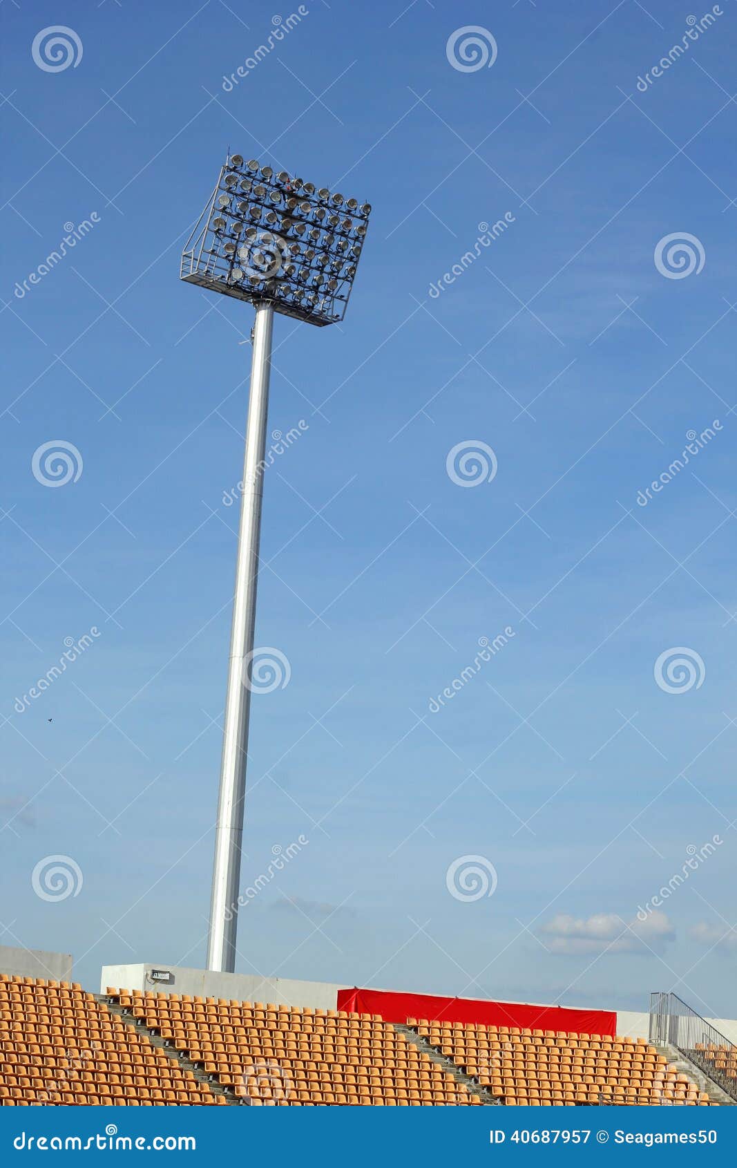 Tall Stadium Lights With Sky Stock Photography | CartoonDealer.com ...