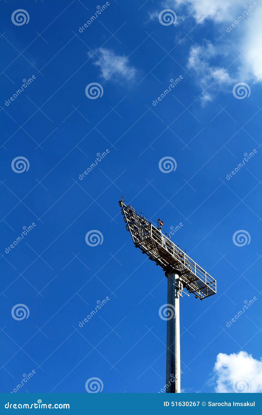 Tall Stadium Lights With Sky Stock Photography | CartoonDealer.com ...