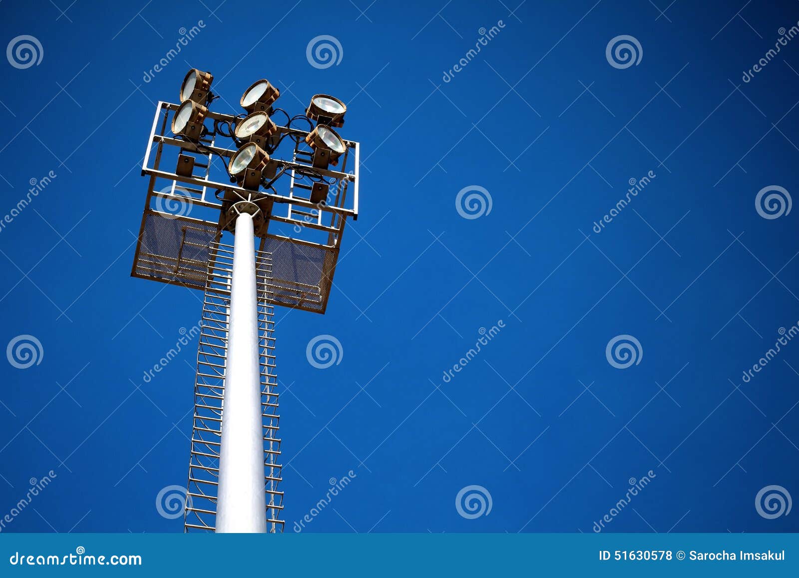 Tall Stadium Lights With Sky Stock Photography | CartoonDealer.com ...