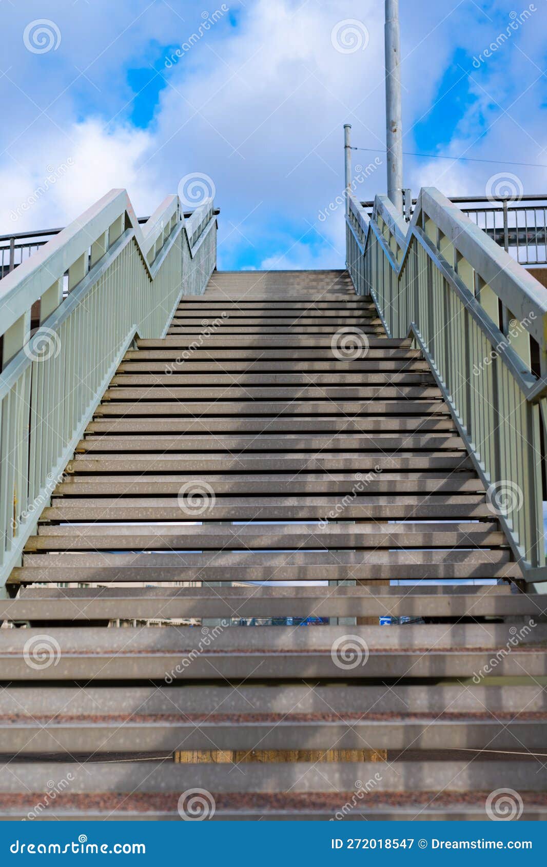 Tall Stairs Leading Up To a Roadway.. Stock Image - Image of stairs ...