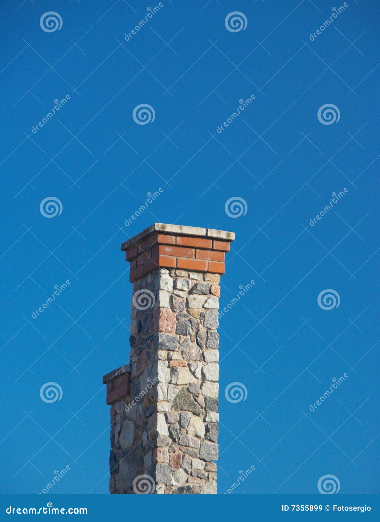 Stone Chimney Stack With Pot Stock Photo | CartoonDealer.com #209800110