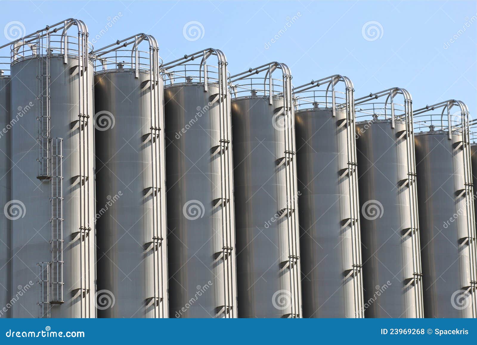 Tall storage tanks stock photo. Image of grey, huge, energy - 23969268