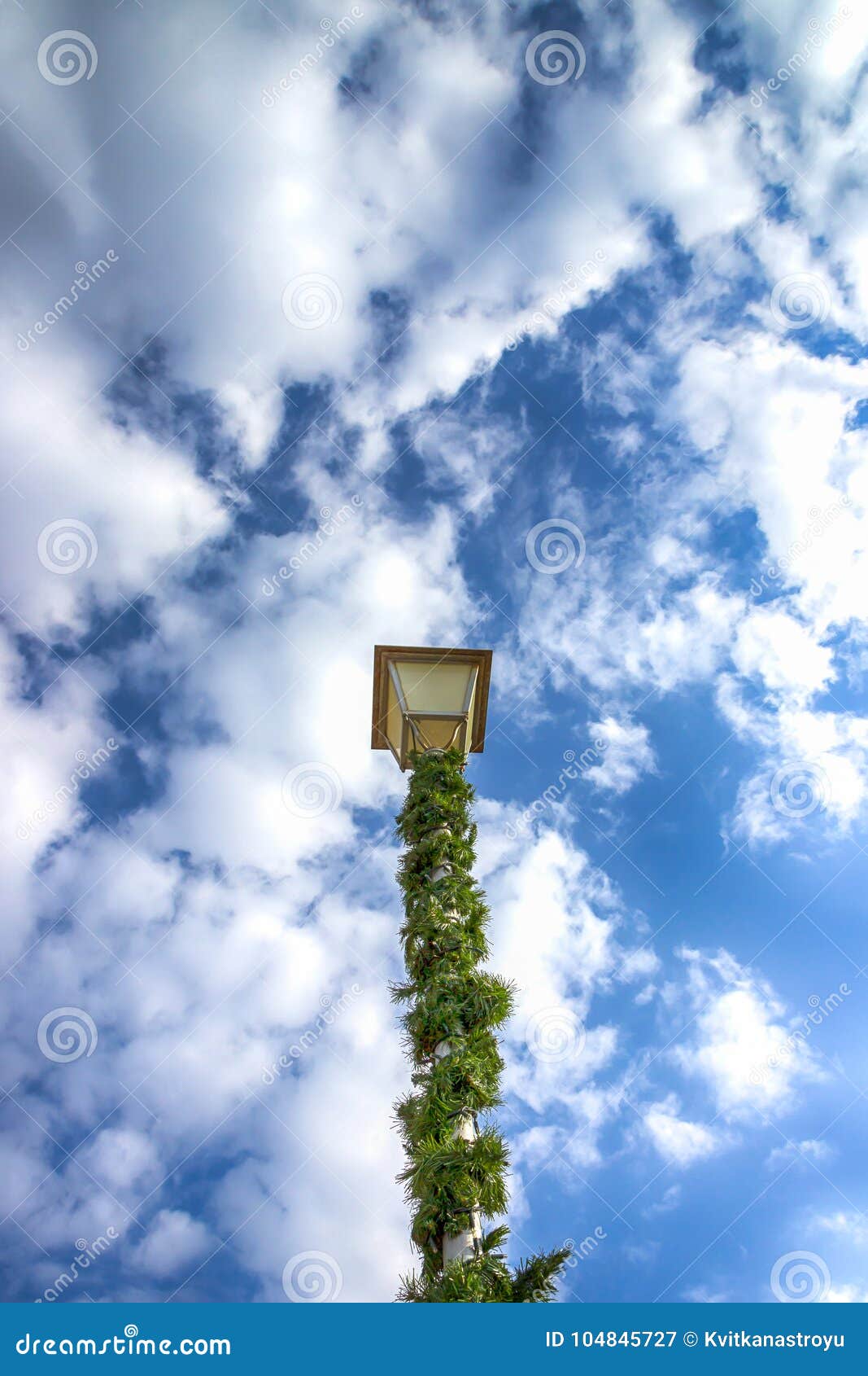 Row Of Tall Street Lamps Made Of White Ball Like Plastic Sphere Mounted ...