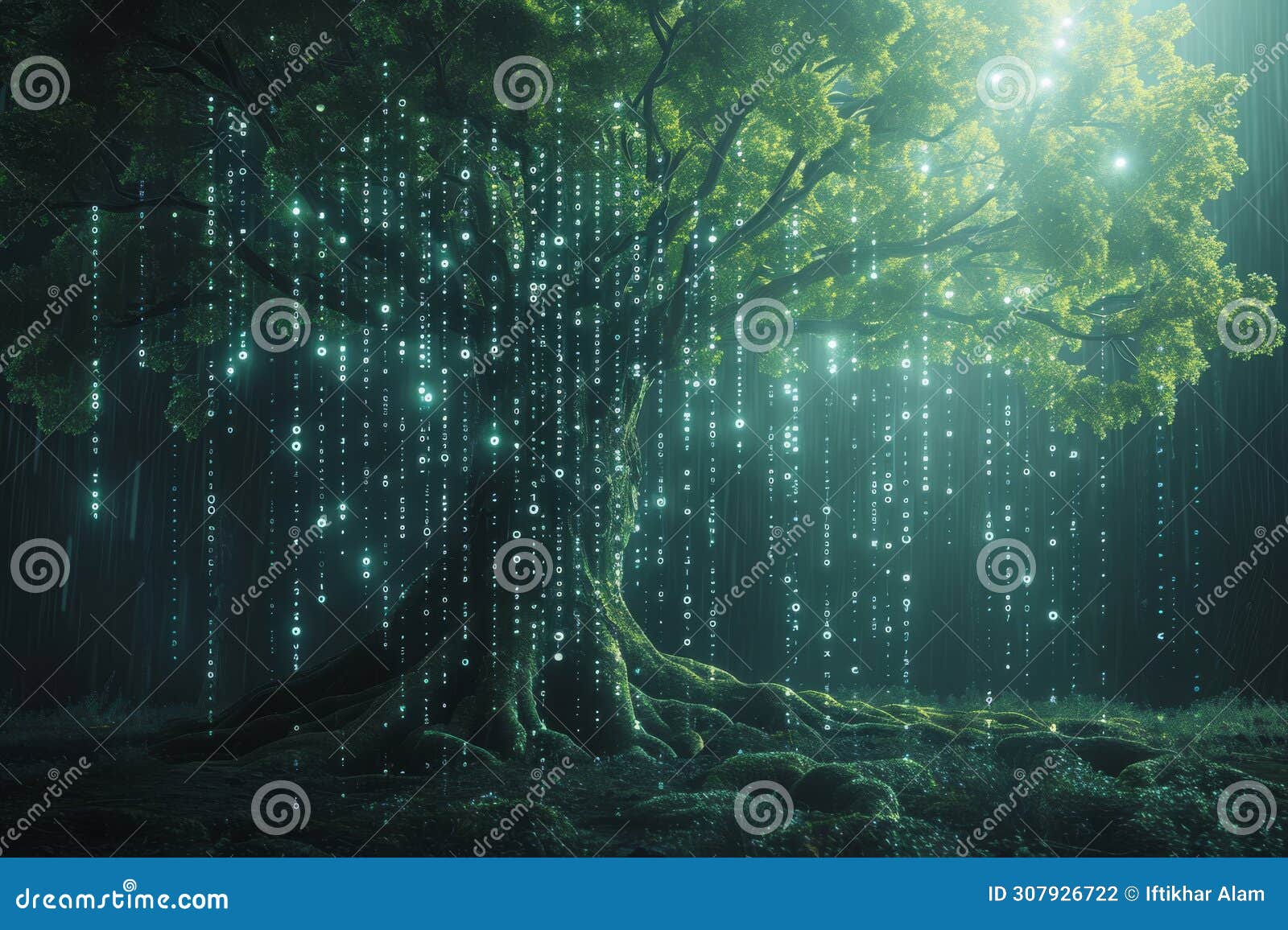 A Tall and Sturdy Tree Stands Prominently Amidst a Dense Forest ... A Tall and Sturdy Tree Stands Prominently Amidst a Dense Forest ...