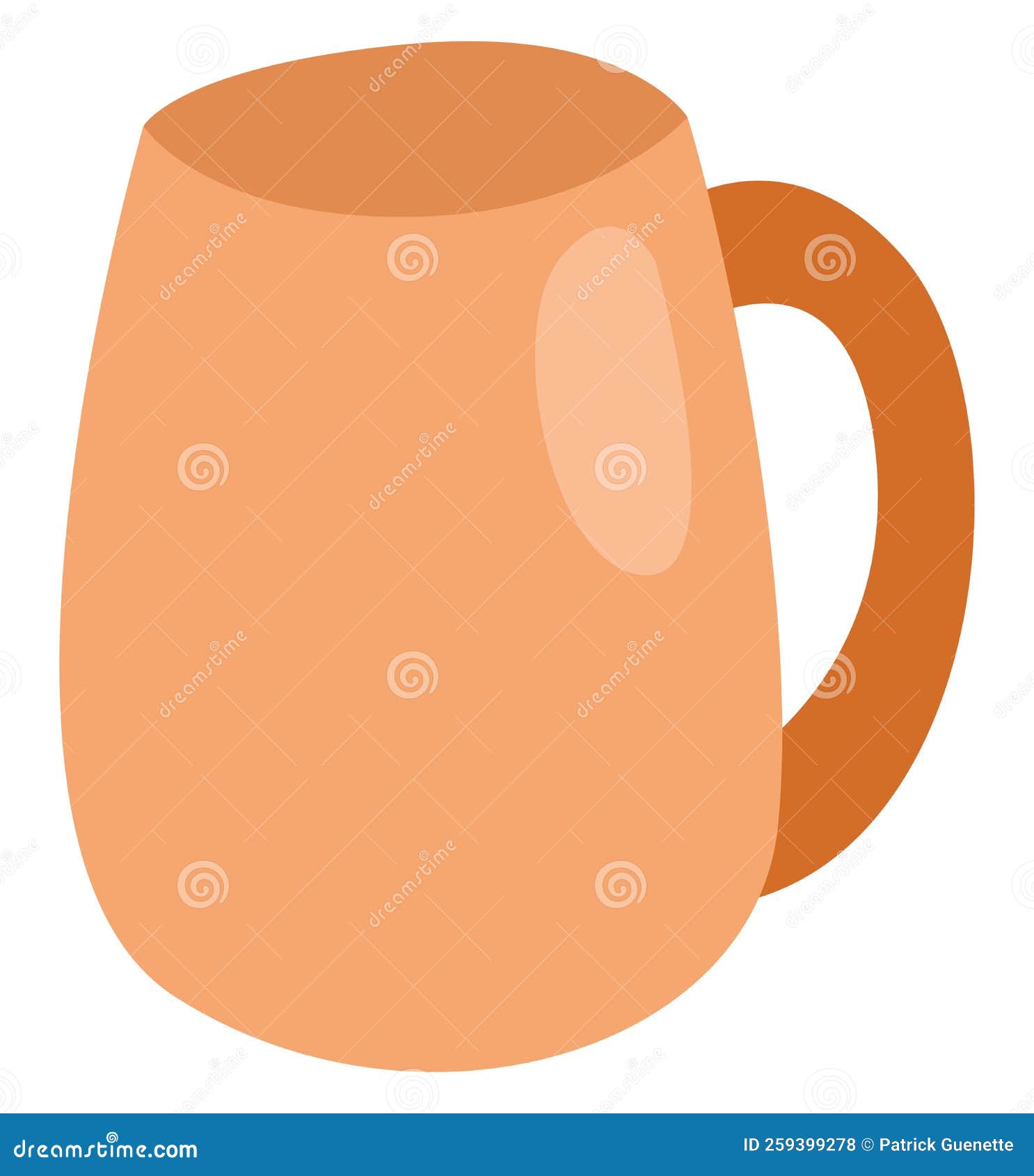 Tall tea cup, icon stock vector. Illustration of drink - 259399278