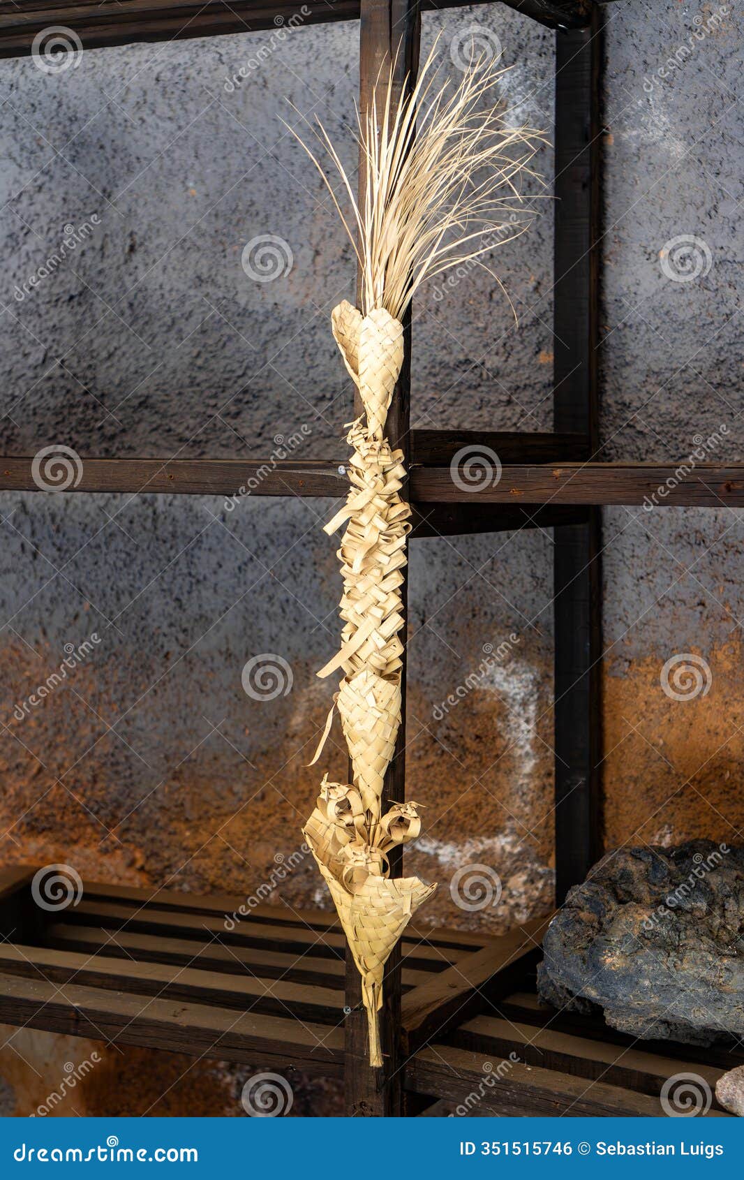 A Tall, Thin, Brown Object with a White Base and a White Top Stock ...