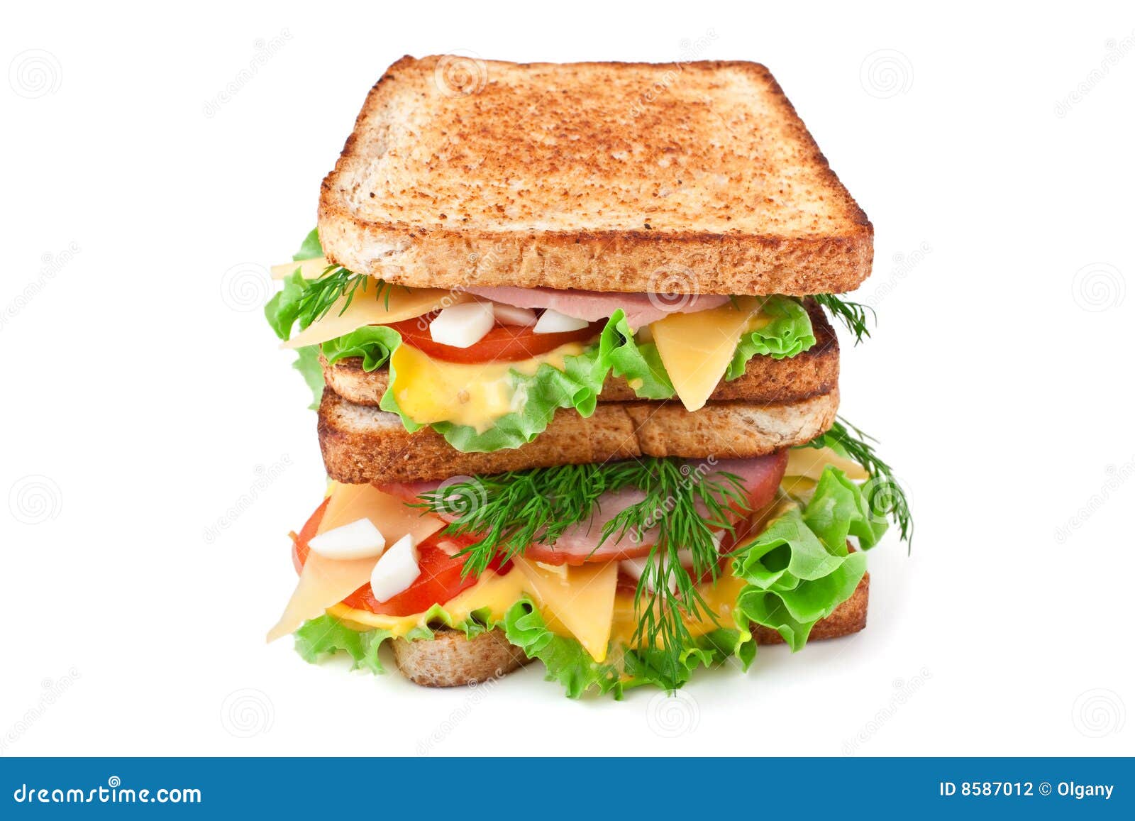 Tall toasted sandwich stock photo. Image of prepared, golden - 8587012