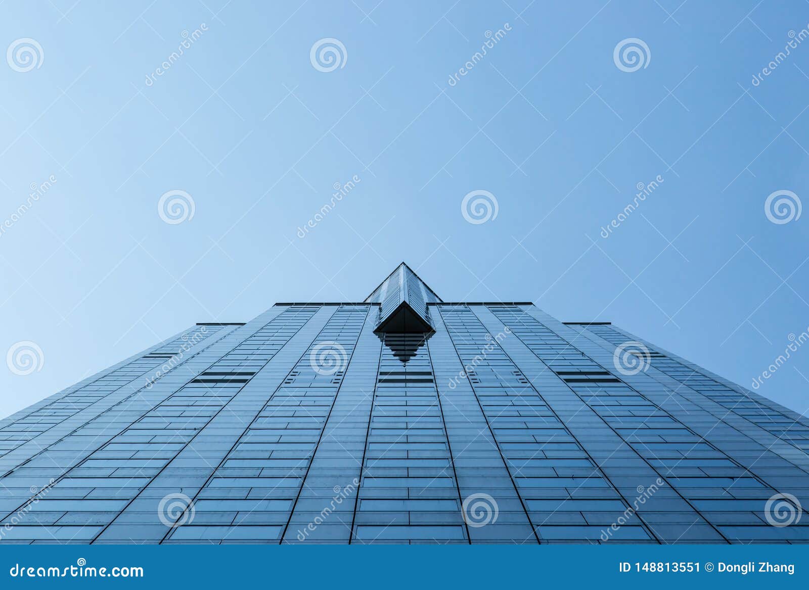 Tall Tower Blue Glass Facade Building Bottom View Editorial Photo ...