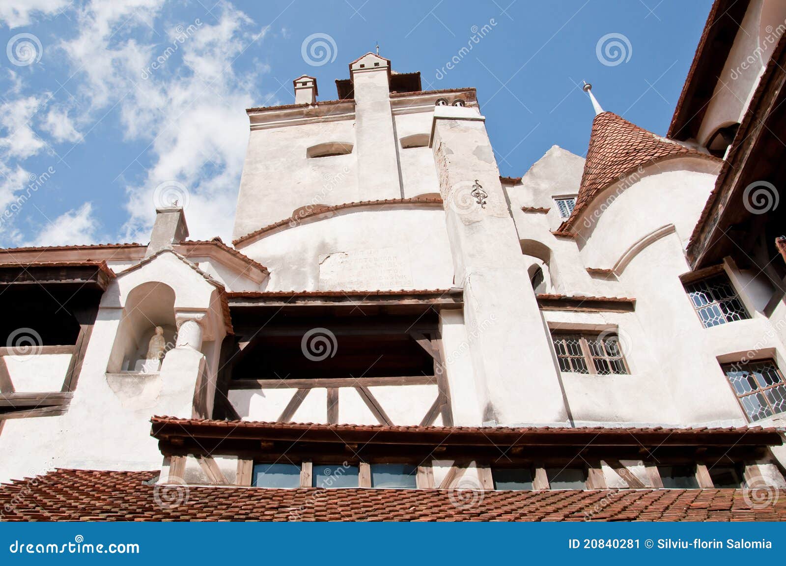 Tall Towers at Bran Castle in Romania Stock Image - Image of bran ...